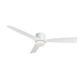 Wozzio Flush Mount 52 inch Morden White Ceiling Fan with Light and ...