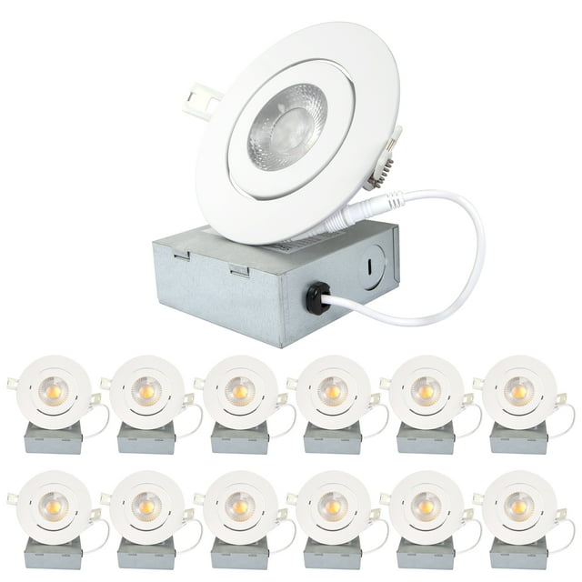 Wozzio High-Quality 4 Inch Recessed Lighting 3CCT Ultra Dimmable (12 ...