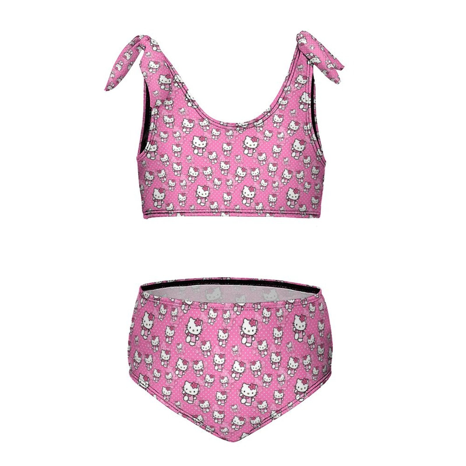 Hello Kitty Girls' Swimwear Beach Sport Bikini Bathing Suit 2 Piece ...