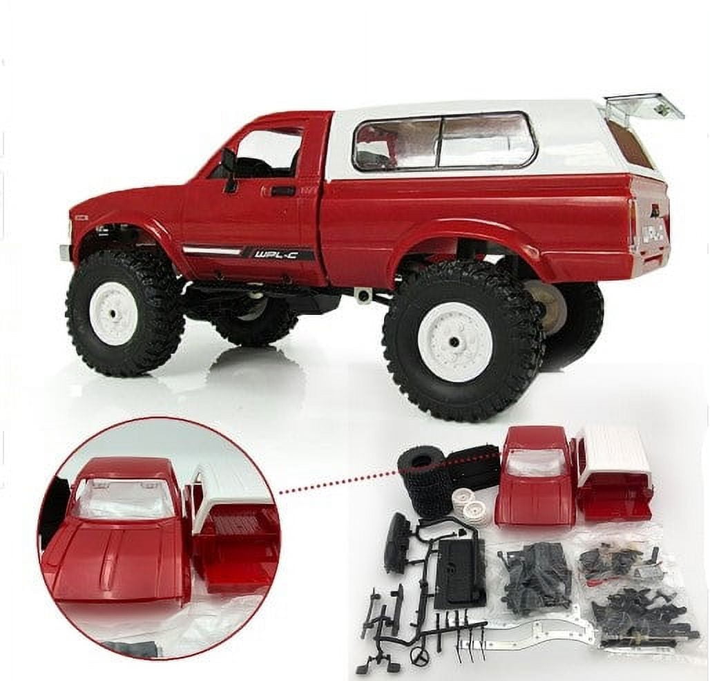 Wpl c24-1 4wd 1/16 kit 2.4g crawler off road rc car 2ch vehicle models ...