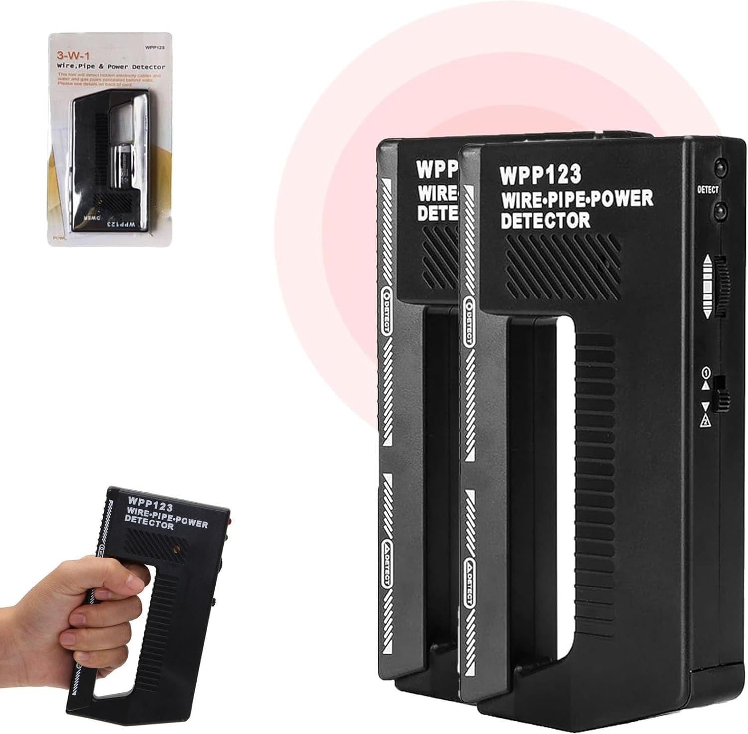 Wpp123 Wire Pipe Metal Detector, Pipe Power Detector, Stud Finder Wall ...