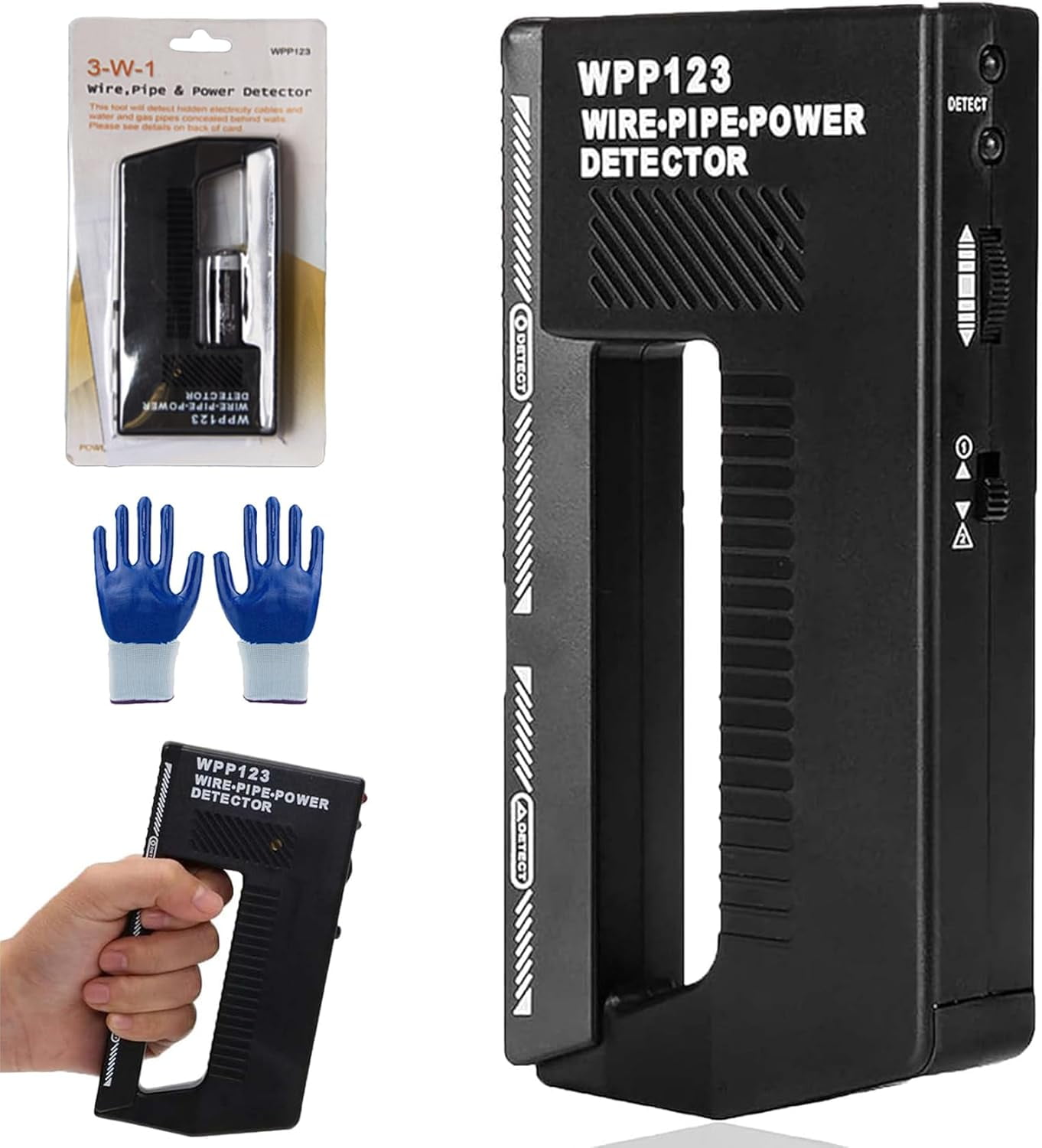 Wpp123 Wire Pipe Power Detector, Stud Finder Wall Scanner, Wire Pipe ...