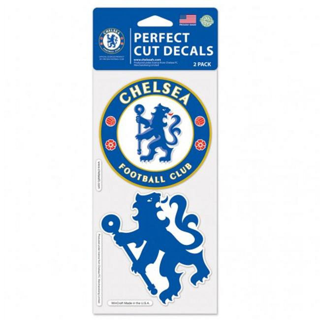 Wraft Fanatics 4 x 4 in. Chelsea Football Club Perfect Cut Decal ...