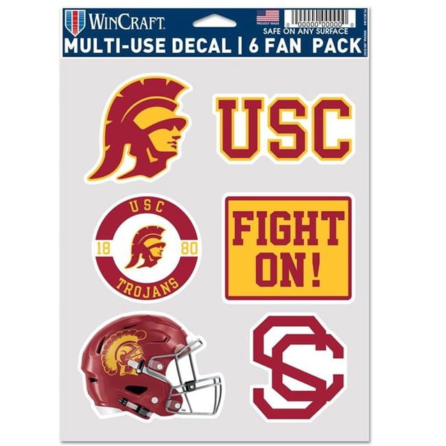 Wraft Fanatics 9416642141 USC Trojans Decal - Multi Use Fan - Pack of 6 ...