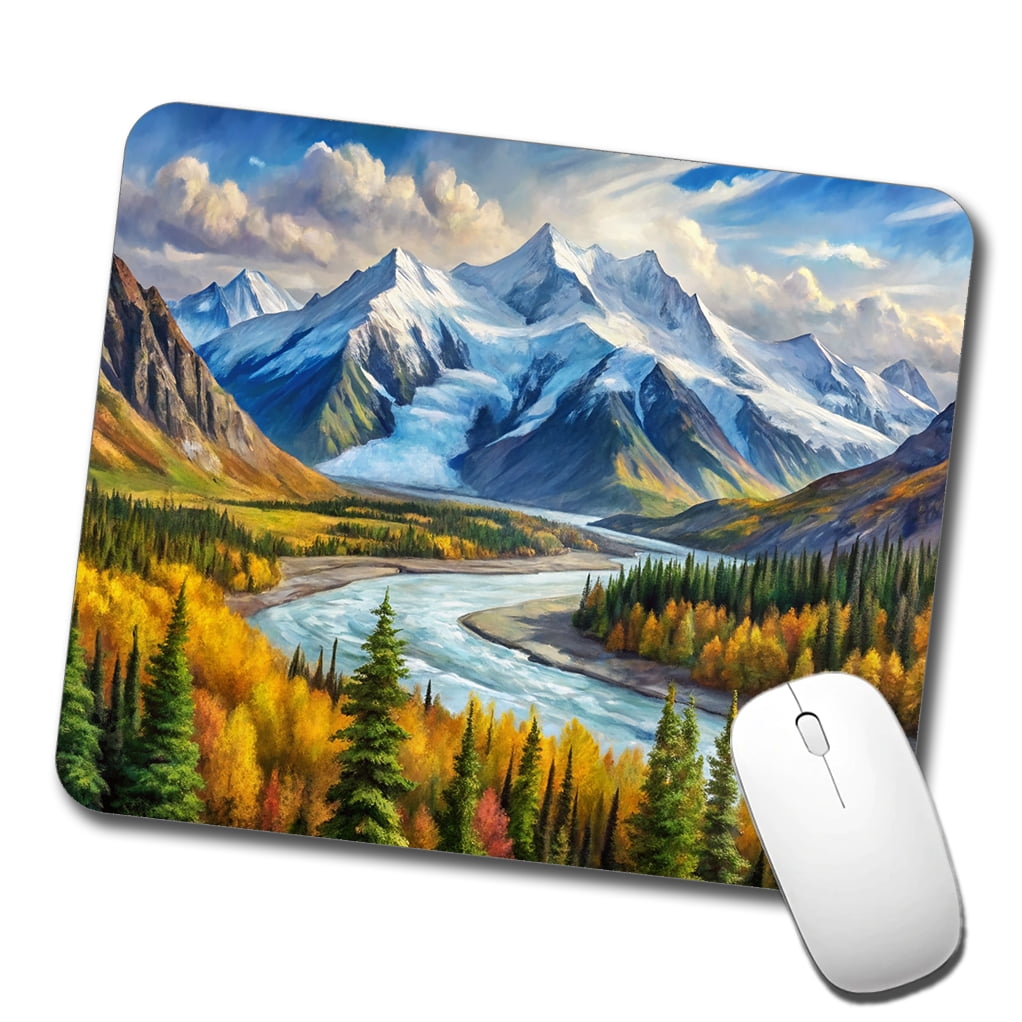 Wrangell - St. Elias National Park Alaska Watercolor Style Mouse Pad ...