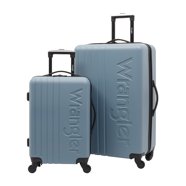 Wrangler 3 Piece Luggage Set with Cup Holder and USB Port, Navy Blue ...
