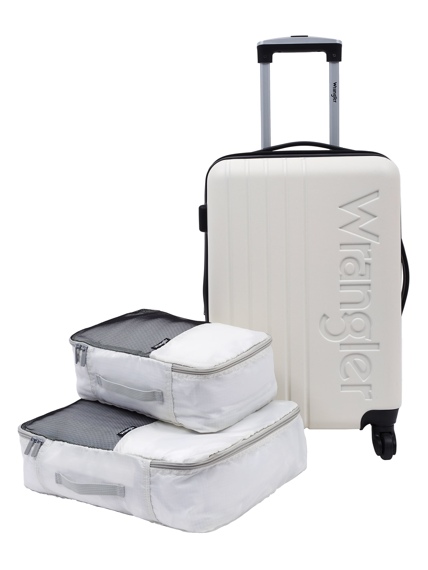 Wrangler 3 Piece Expandable Rolling Luggage Set with 20" Rolling Carry ...