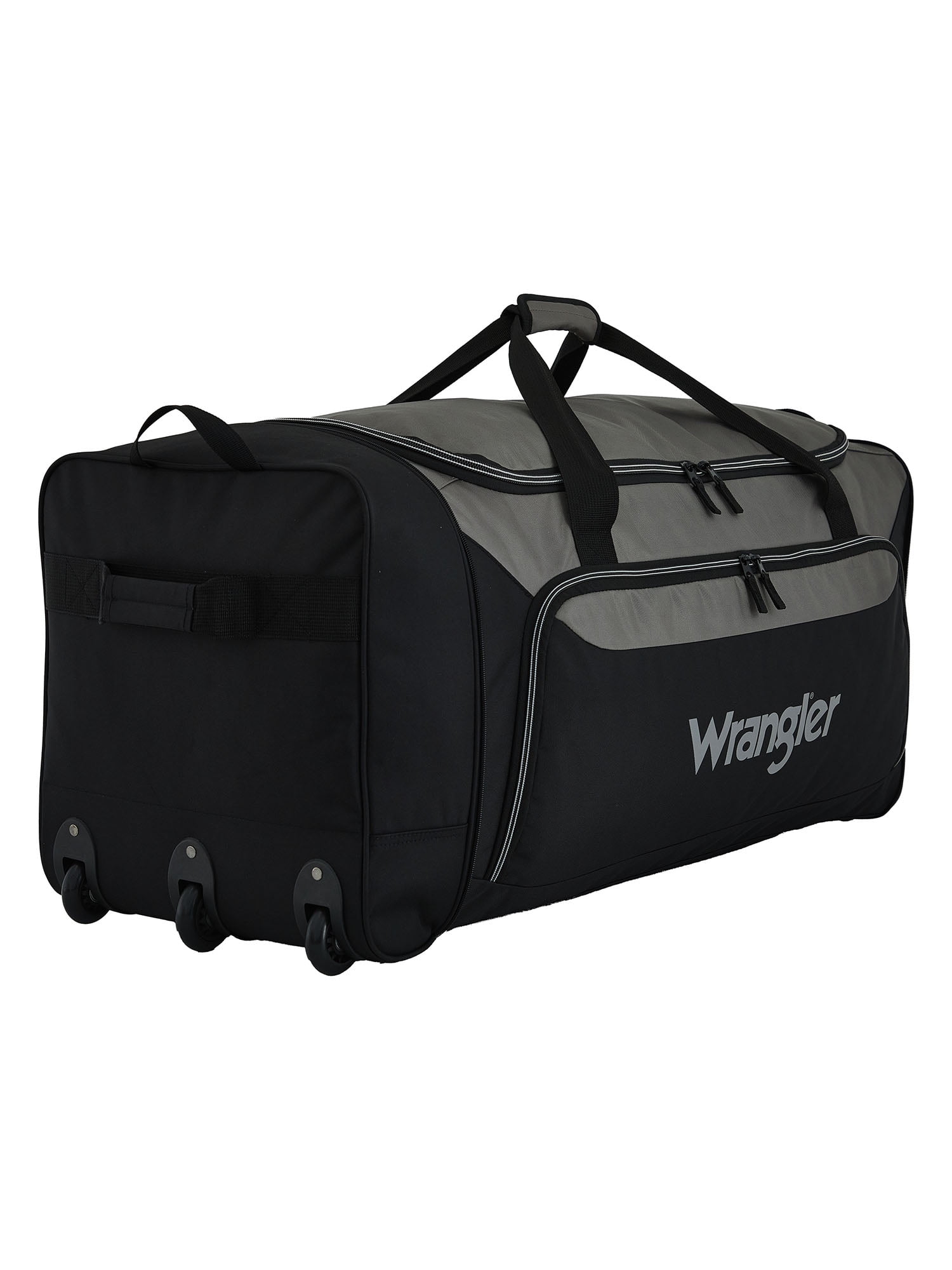 Wrangler 36-inch Jumbo Collapsible 3-Wheel Rolling Locker Duffel, Black ...