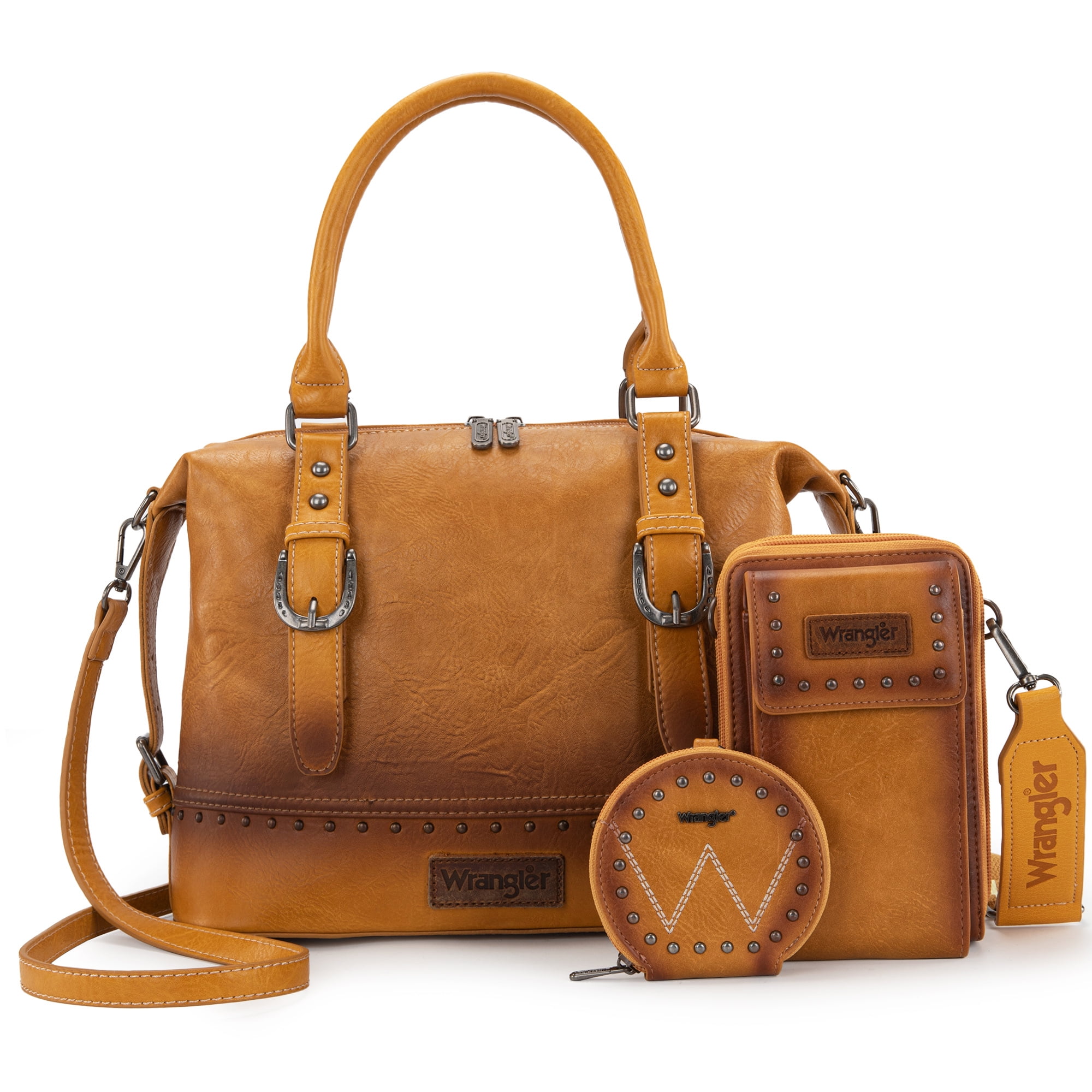 Wrangler 3Pcs Doctor Bag Sets for Women Top-Handle Satchel Bag with ...