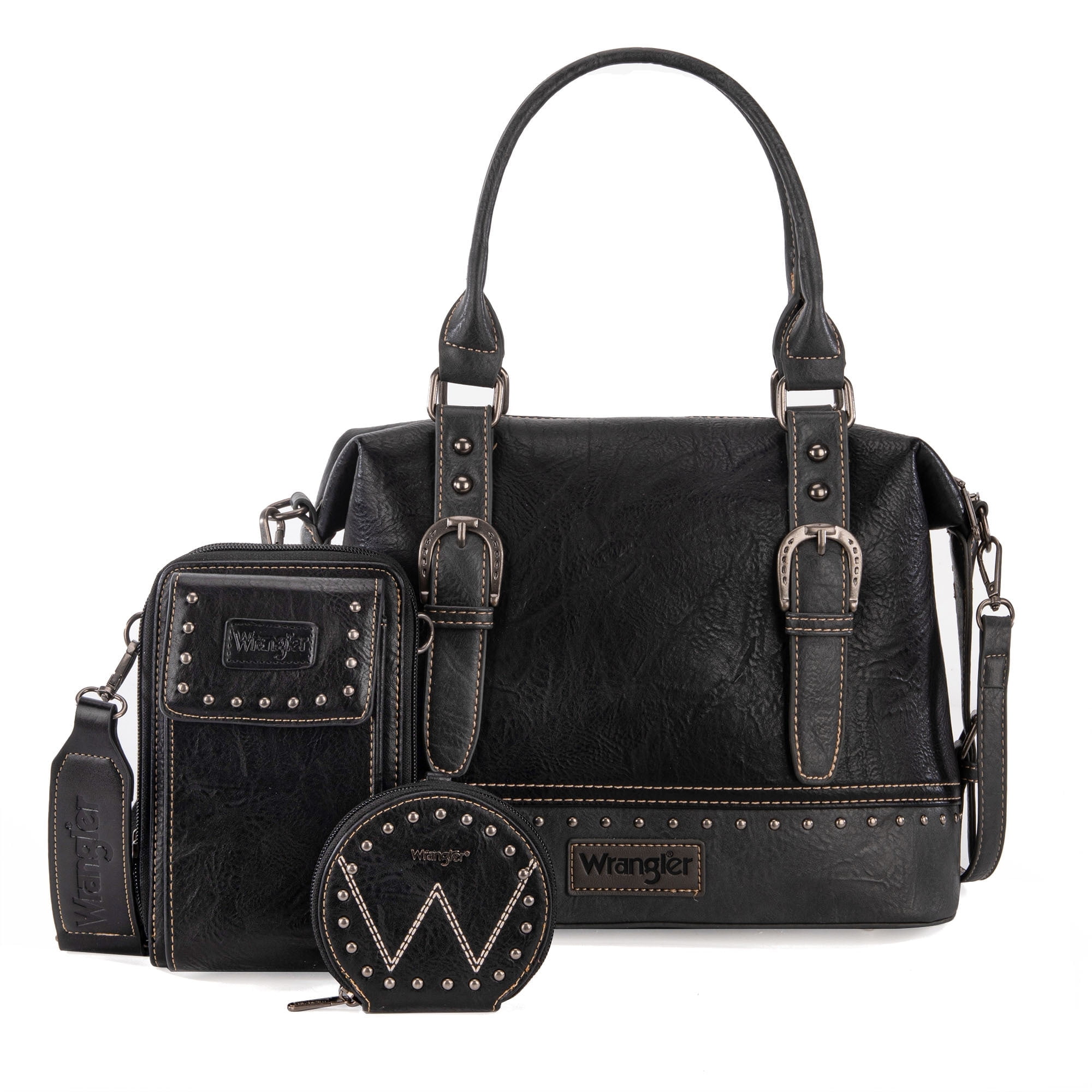 Wrangler 3Pc Set Women's High-Rise Doctor Bags with Cell Phone & Coin ...