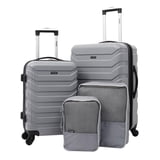 Wrangler 4 Piece Rolling Hardside Luggage Set, Sharkskin - Walmart.com