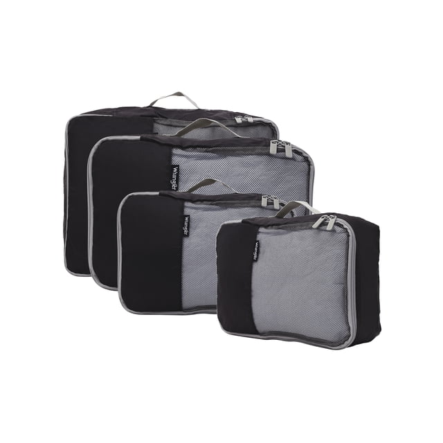 Wrangler 4-piece Packing Cubes Set for Luggage, Black - Walmart.com