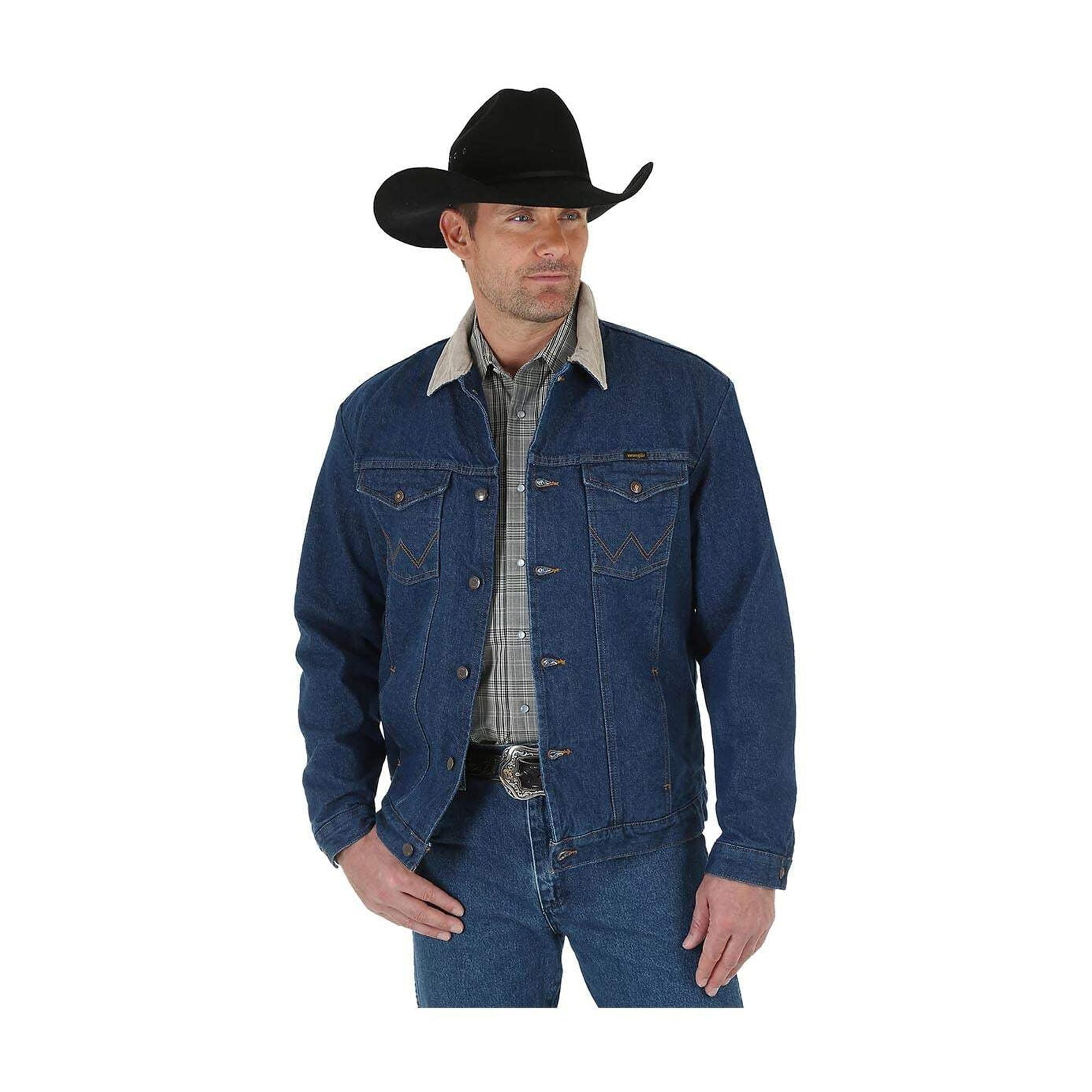 Wrangler 74260PW Blanket Lined Denim Jacket Denim 48 - Walmart.com