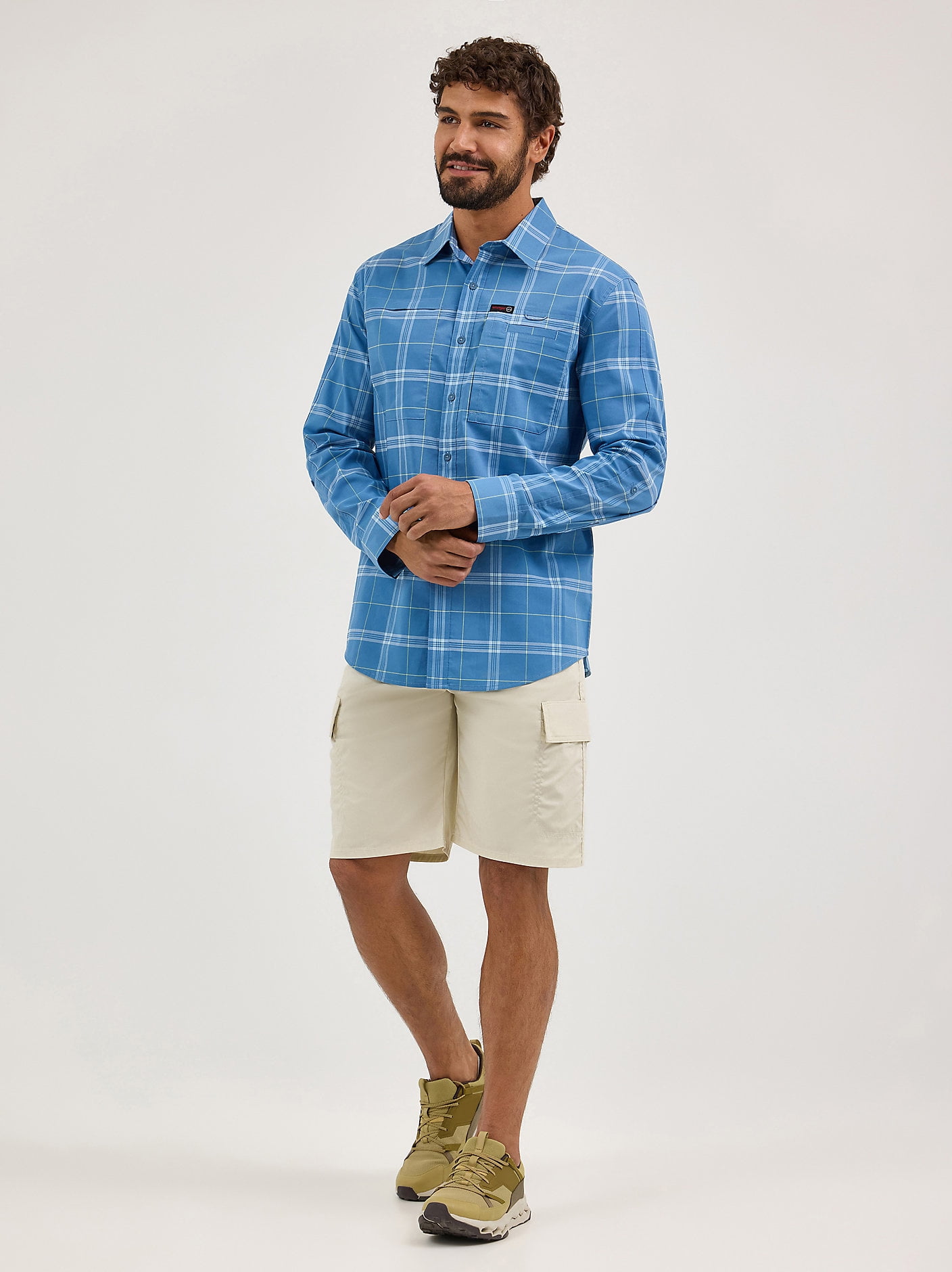 Wrangler ATG Men's Highland Cargo Short Color-Pelican, Size 30-46 - Walmart.com