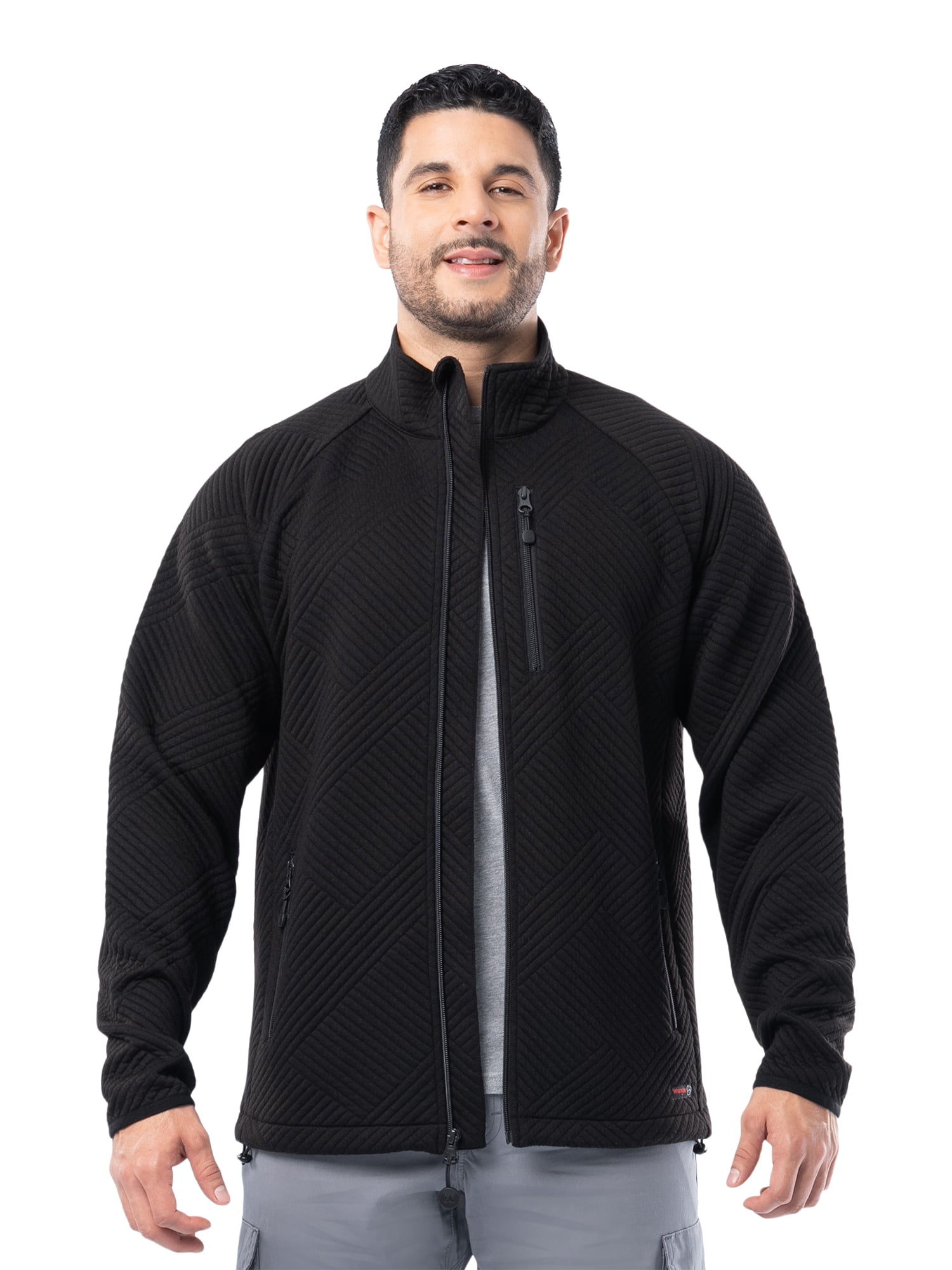 Wrangler ATG Men's Performance Long Sleeve Full-zip Cable Trailblazing ...
