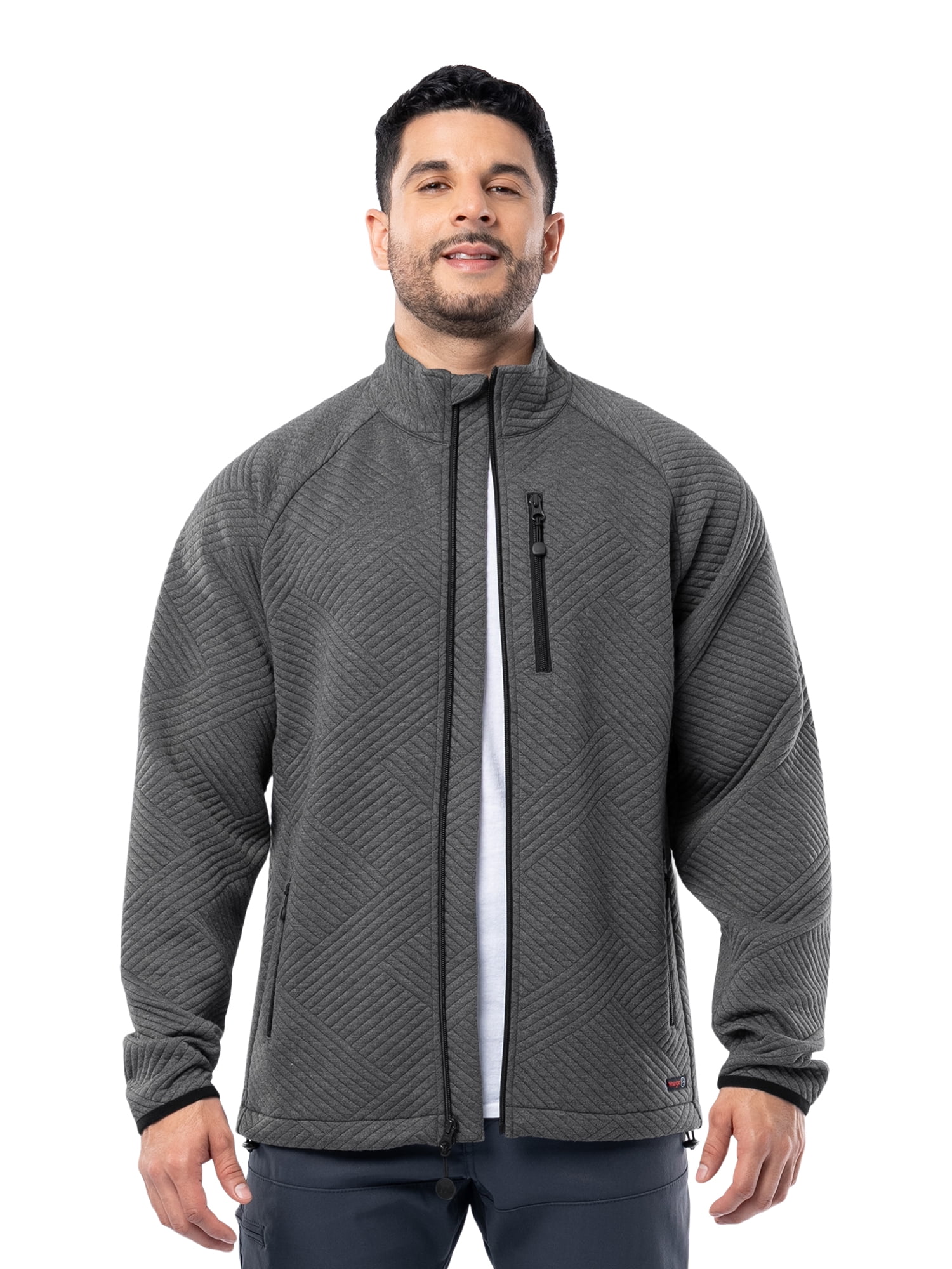 Wrangler ATG Men's Performance Long Sleeve Full-zip Cable Trailblazing ...