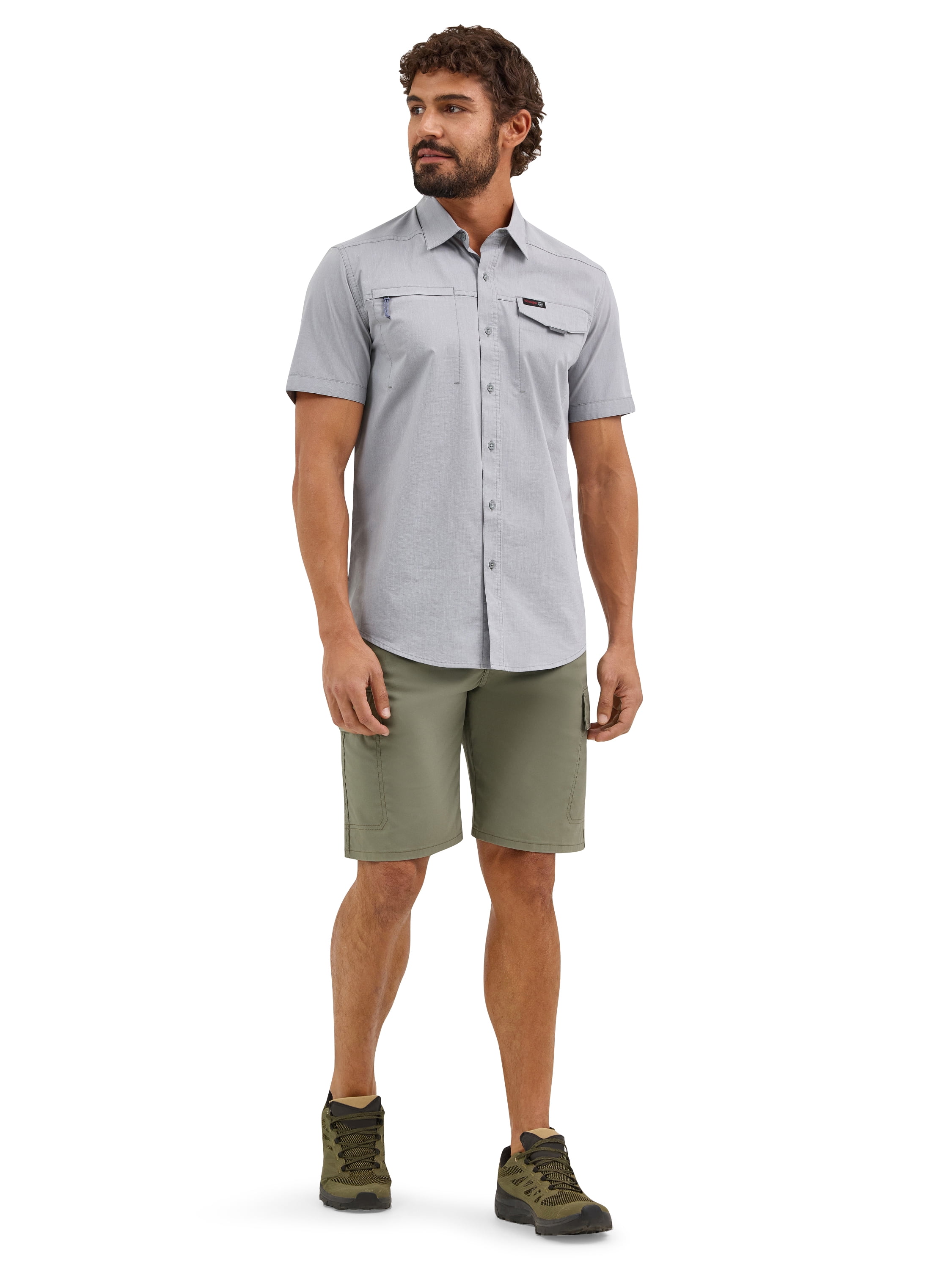 Wrangler® ATG Men's Short Sleeve Cedar Utility Shirt - Walmart.com