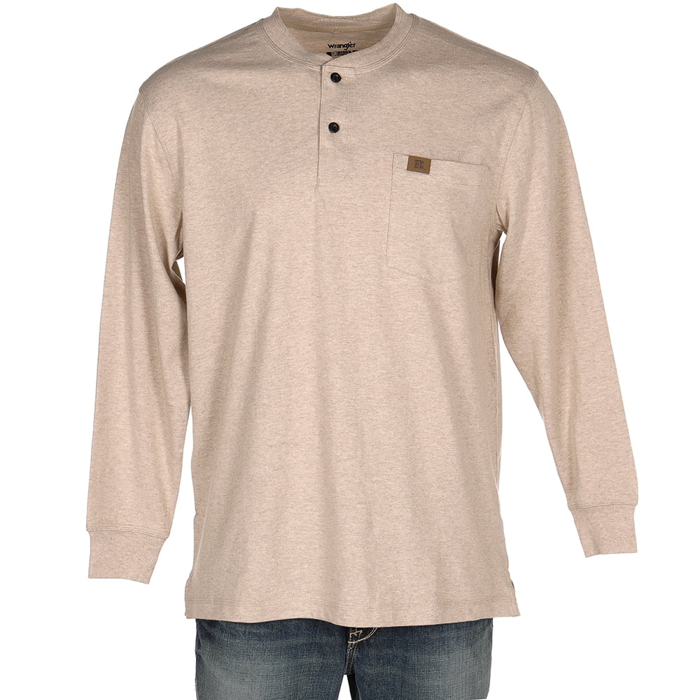 Wrangler Apparel Mens Riggs Non FR Long Sleeve Henley Work Shirt X ...