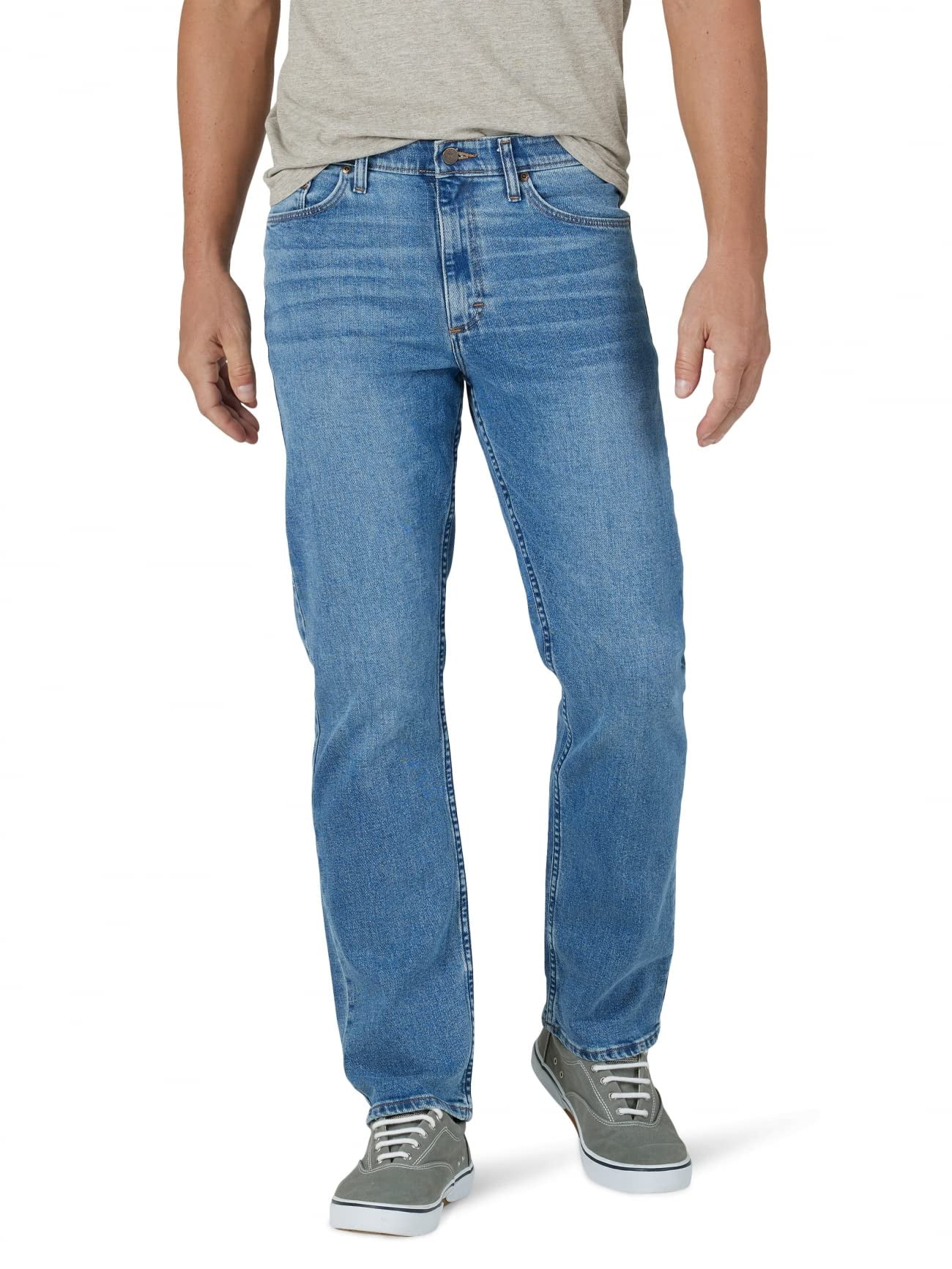 Wrangler Authentics Men's Comfort Flex Waist Relaxed Fit Jean, Leon ...