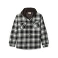 Wrangler Authentics Men's Long Sleeve Quilted Lined Flannel, Black ...