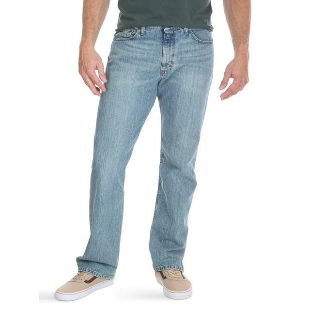 Wrangler Authentics Men's Regular Fit Comfort Flex Waist Jean, Chalk ...