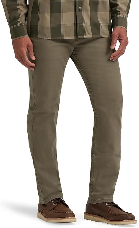 Wrangler Authentics Men's Regular Fit Comfort Flex Waist Jean, Stone ...