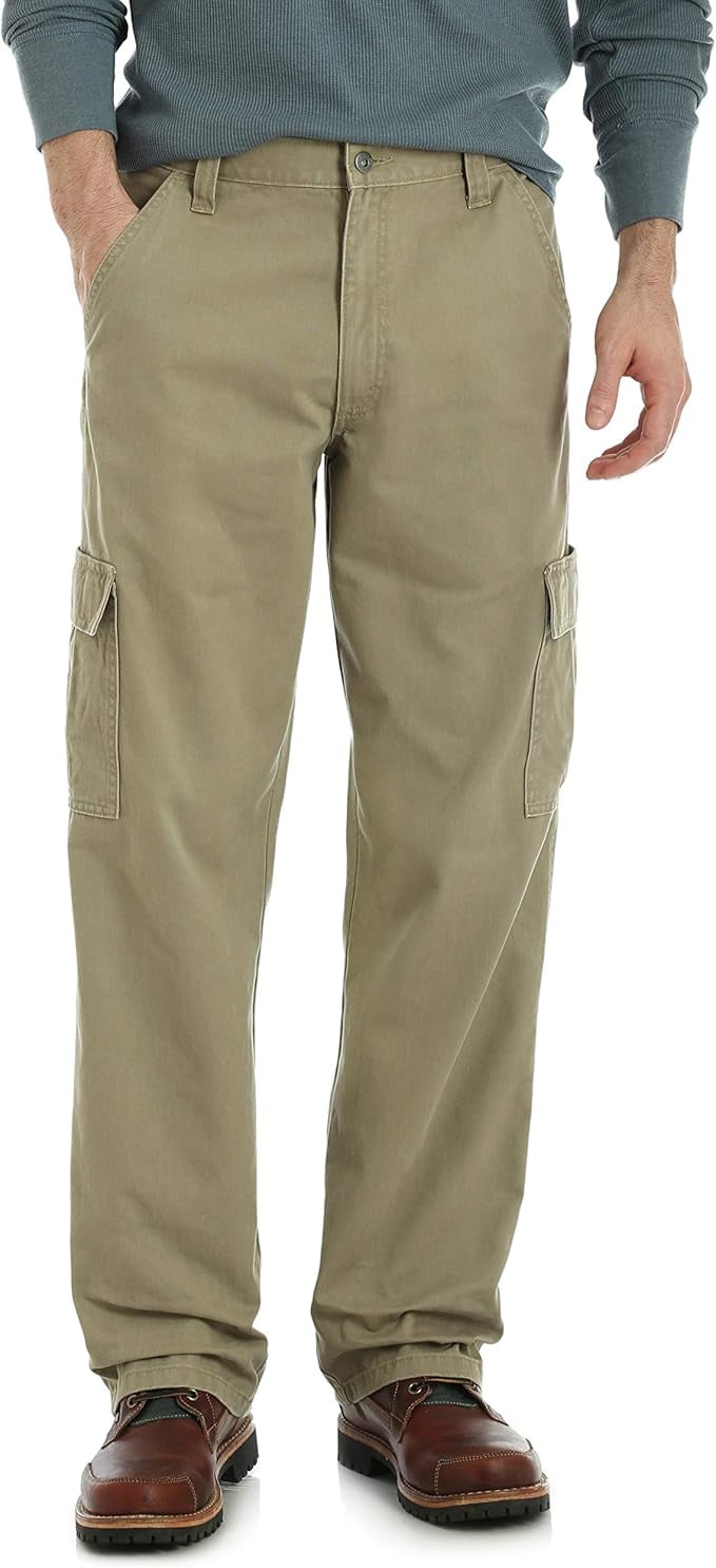 Wrangler Authentics Men's Twill Relaxed Fit Cargo Pant - Walmart.com