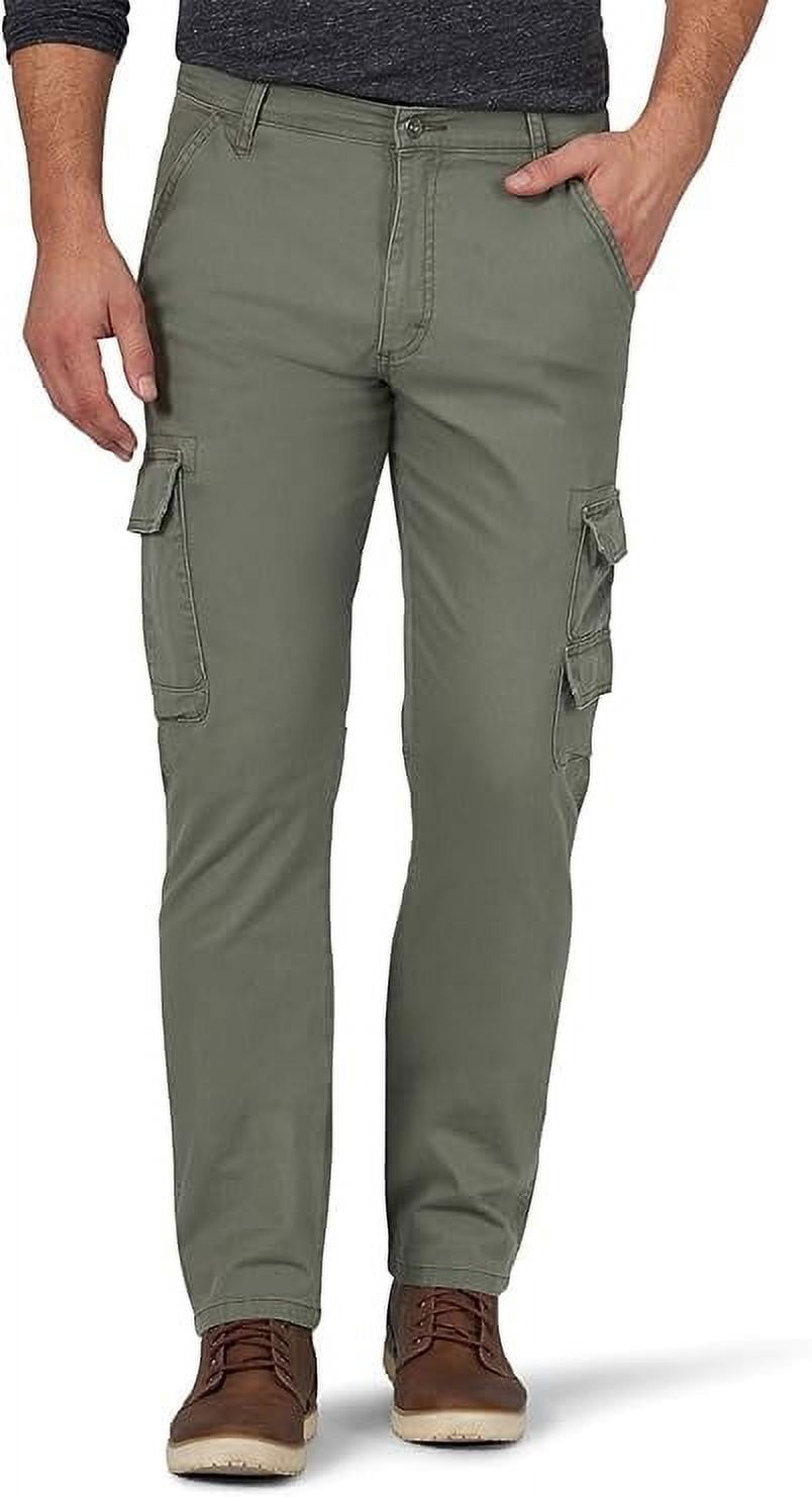 Wrangler Authentics mens Regular Tapered Cargo Pants, Dusty Olive, 29W ...