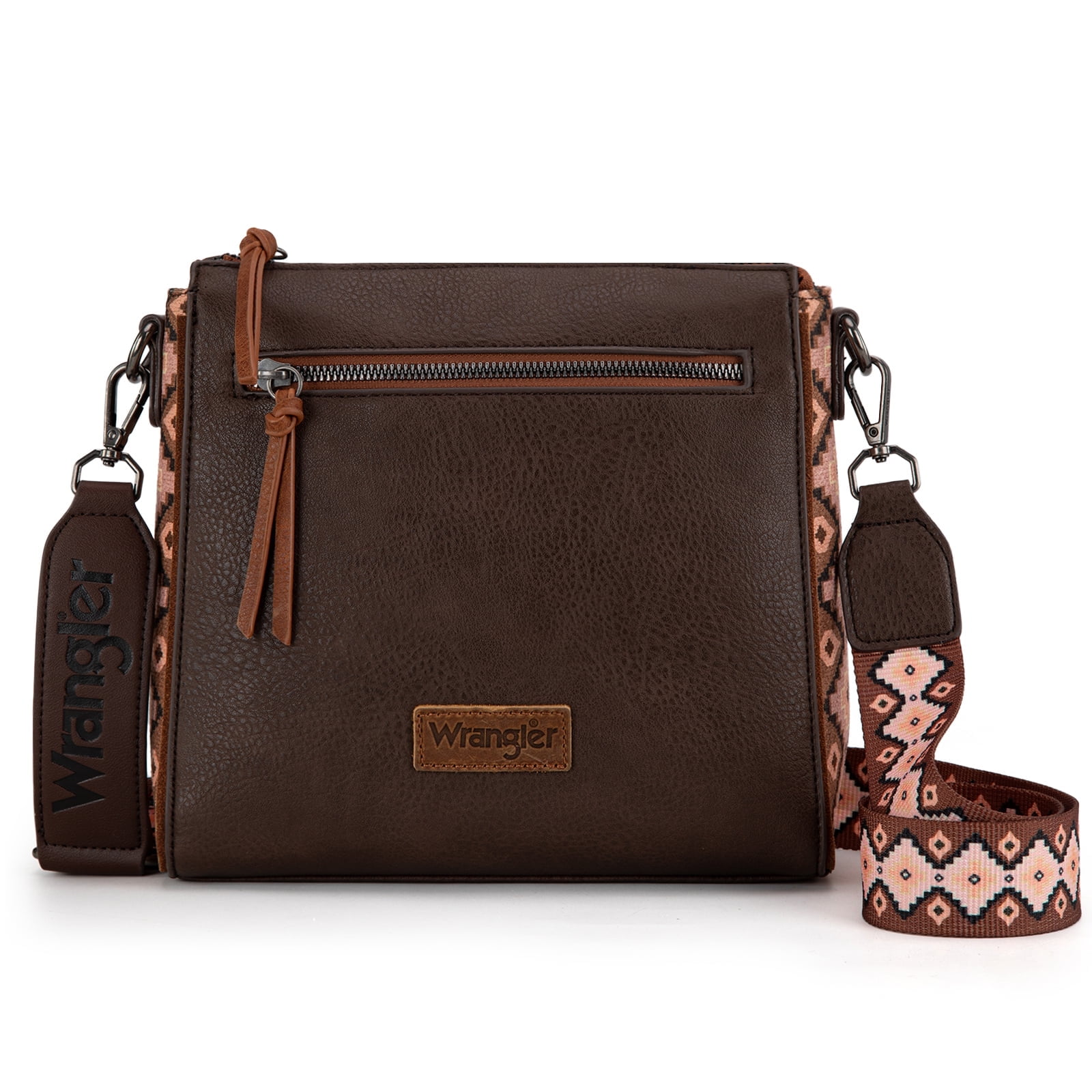 Wrangler Aztec Crossbody Bags Boho Shoulder for Women, Coffee - Walmart.com