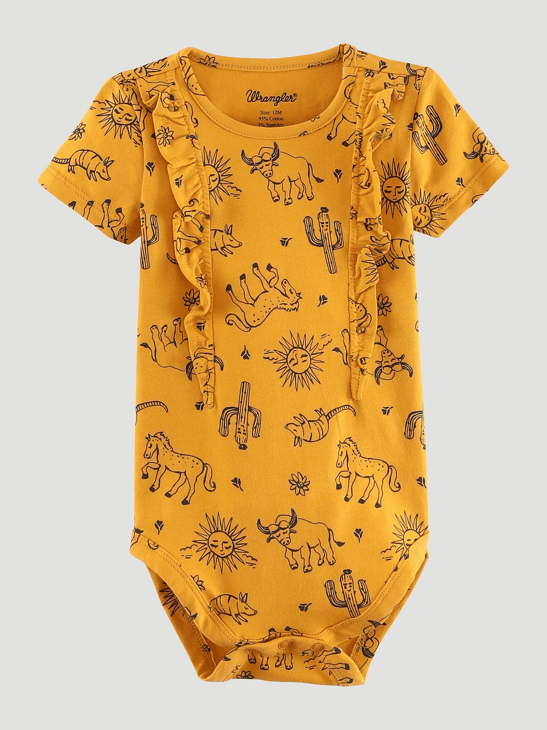 Wrangler Baby Girl Yellow Sun Onesie - Kids Girls Shirt - 112335375 ...