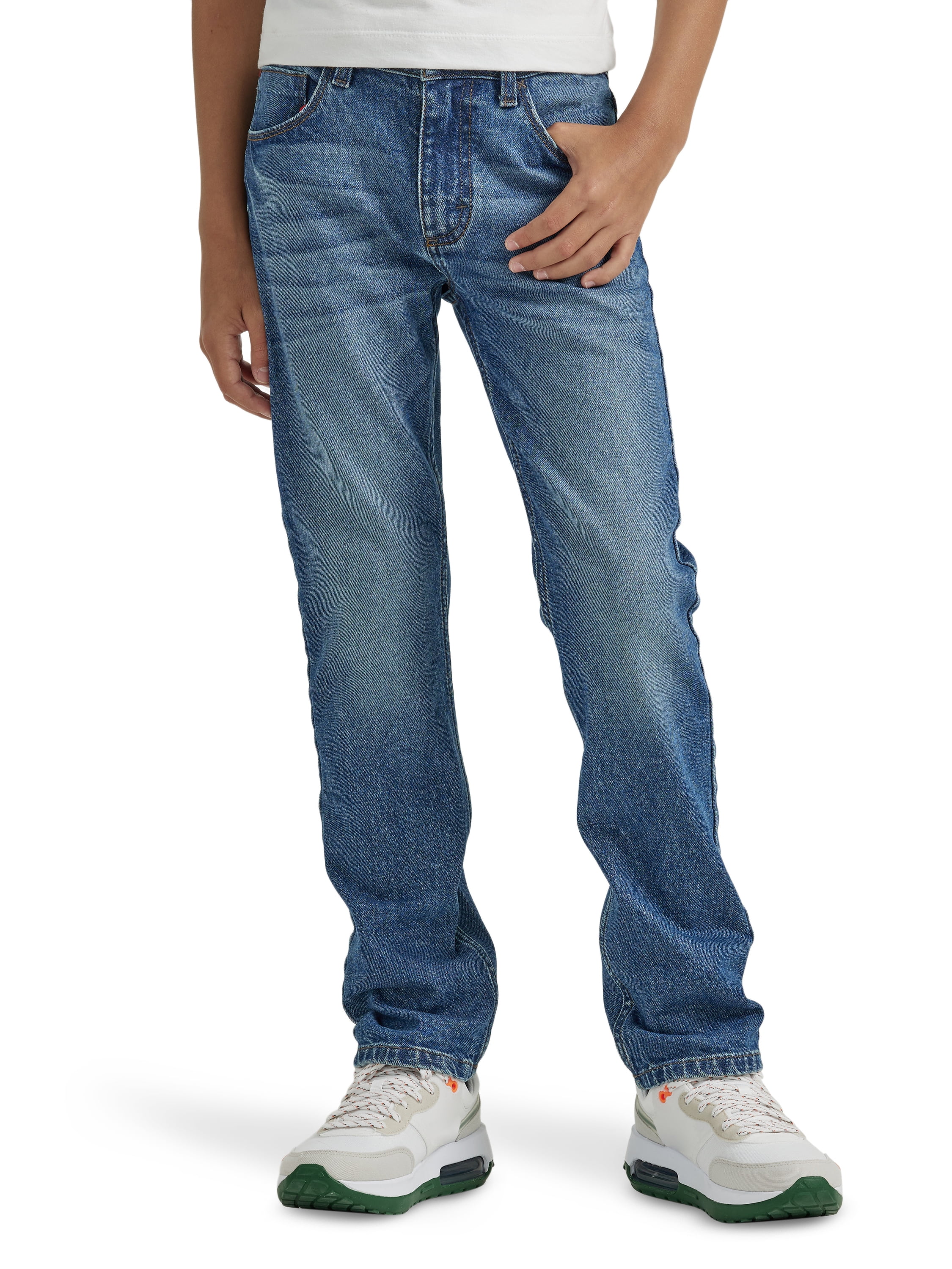 Wrangler Boy's Indigood Slim Straight Jean with Adjustable Waistband ...