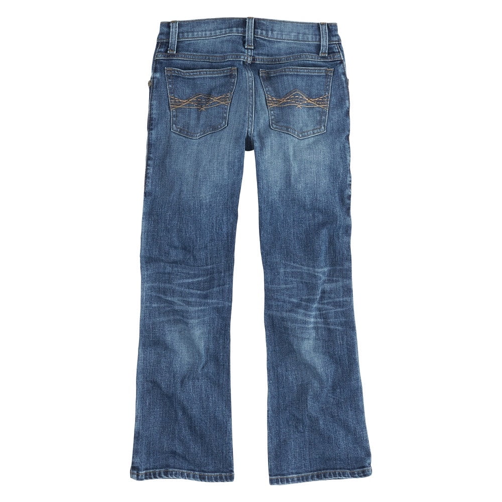 Wrangler Boys' Medium Wash Slim Fit Vintage Bootcut Denim Jeans Medium ...