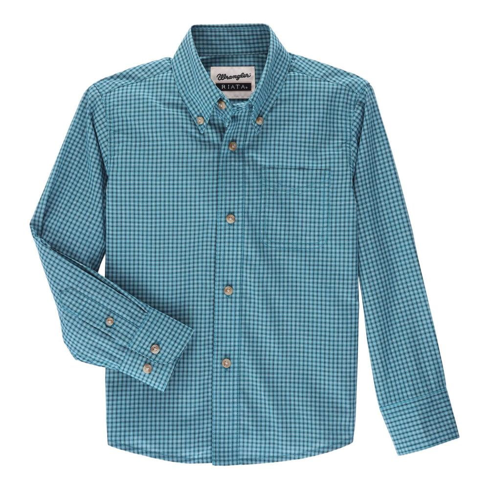 Wrangler Boys Riata Plaid Assorted Shirts XL Multi - Walmart.com