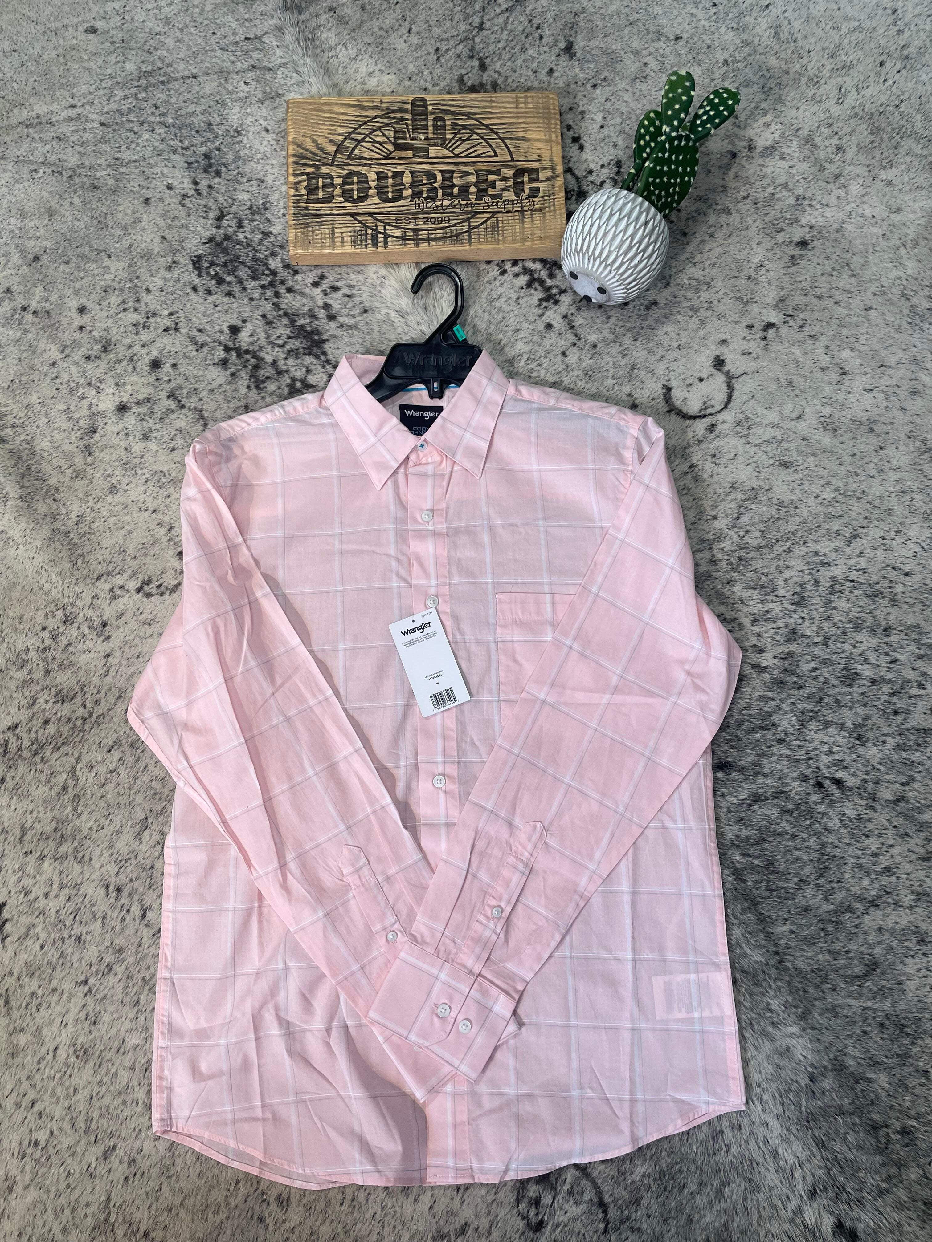 Wrangler Men's X Cody Johnson Checkered Print Long Sleeve Button-Down ...