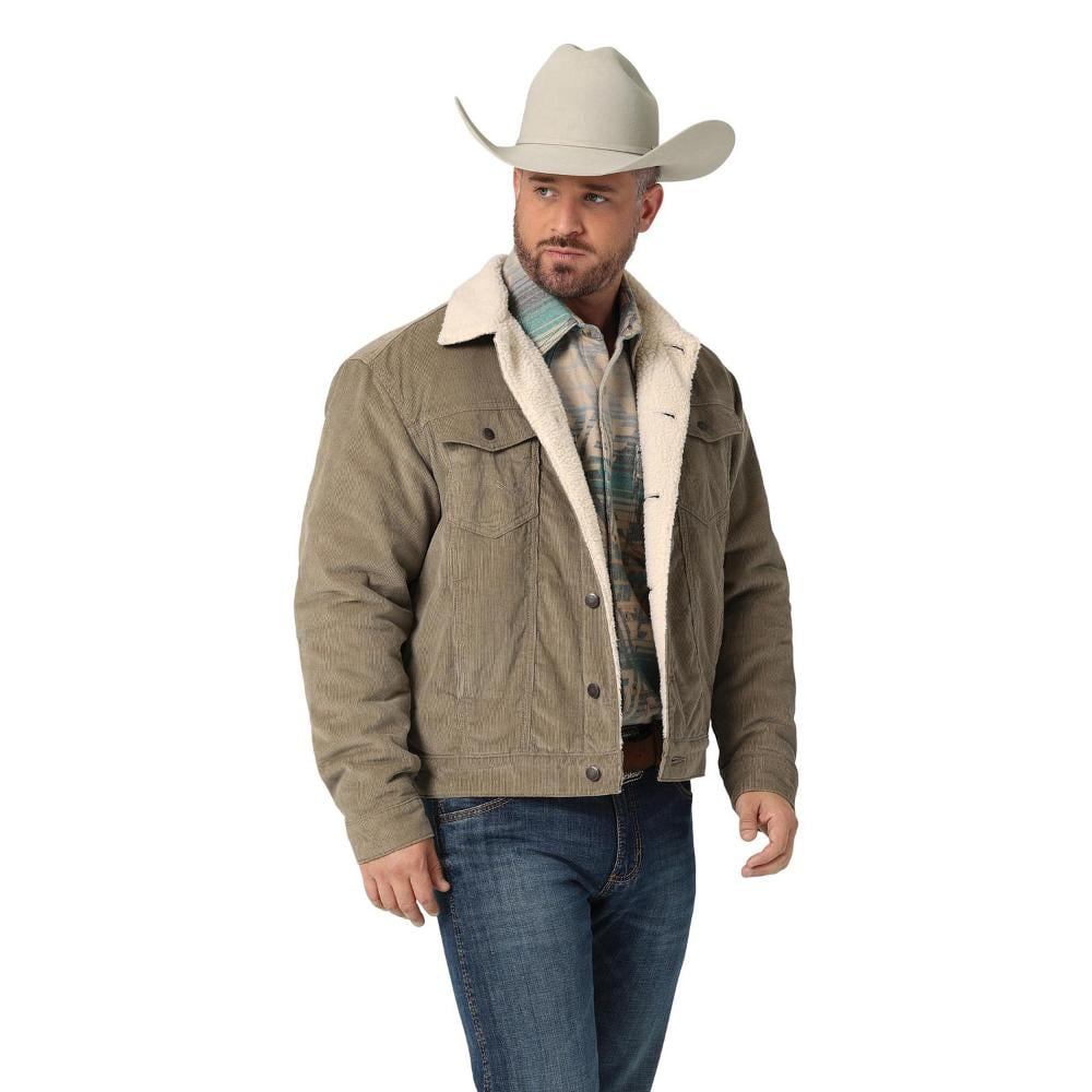 Wrangler Corduroy Sherpa Lined Tan - Mens Jacket - 112335725 - Walmart.com