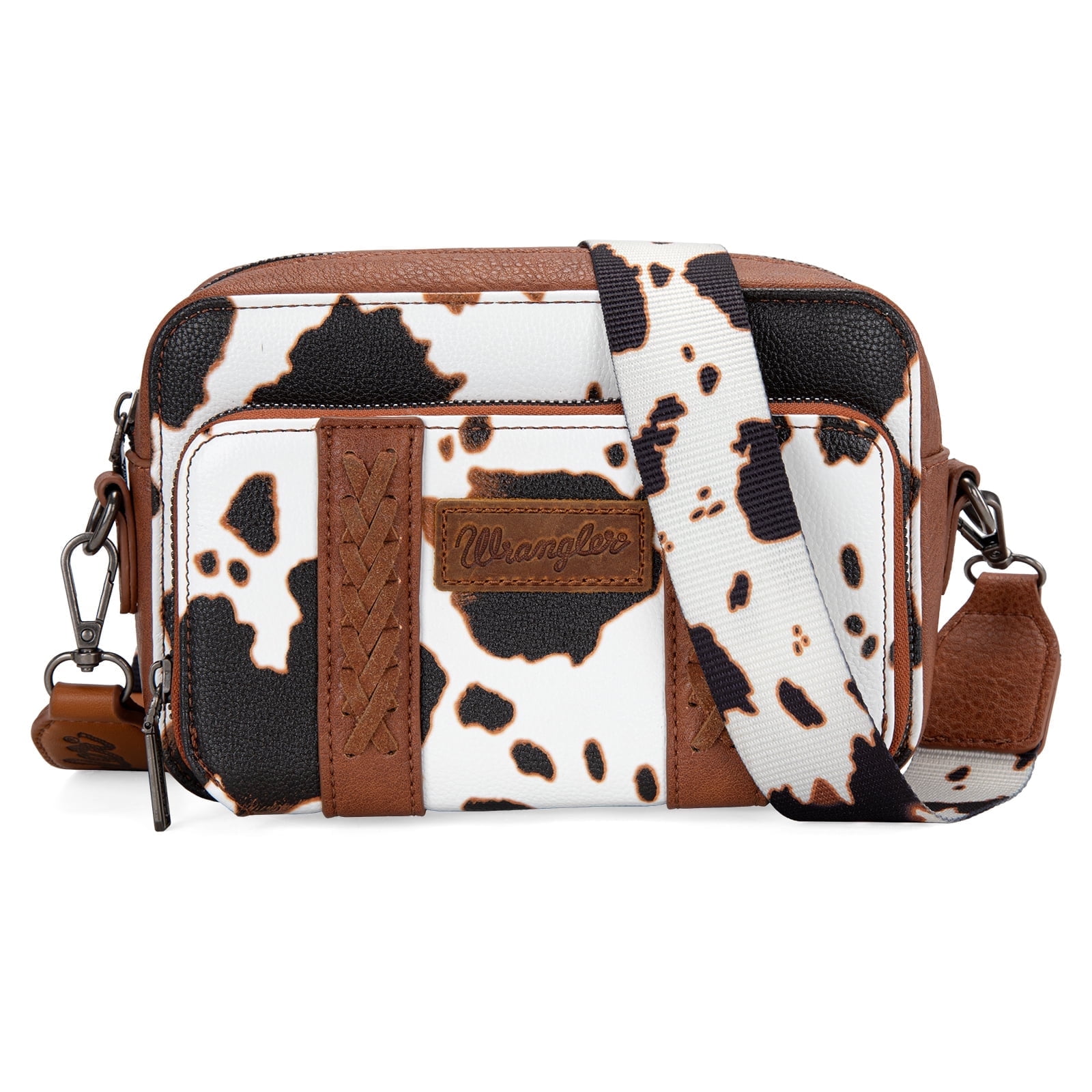 Wrangler Cow Print Crossbody Bag for Women Western Cowgirl Vegan ...