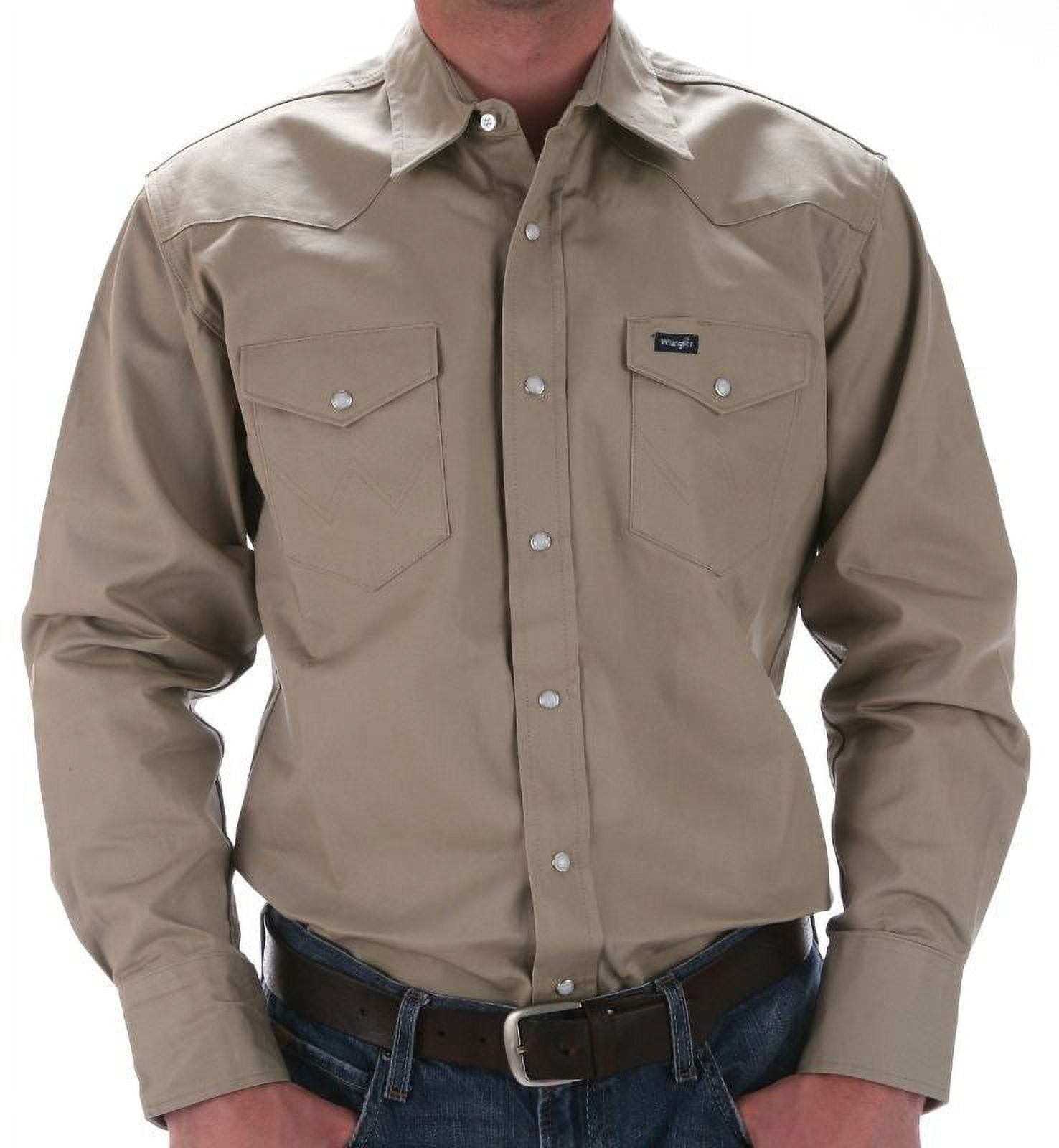Wrangler Cowboy Cut Tan Rigid - Mens Shirt - Ms70319 - Walmart.com