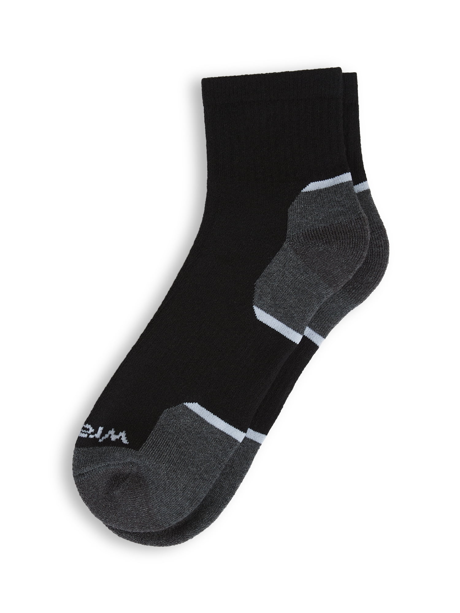 Wrangler Essential Cool Comfort Men’s Quarter Socks, Full-Cushion Foot ...