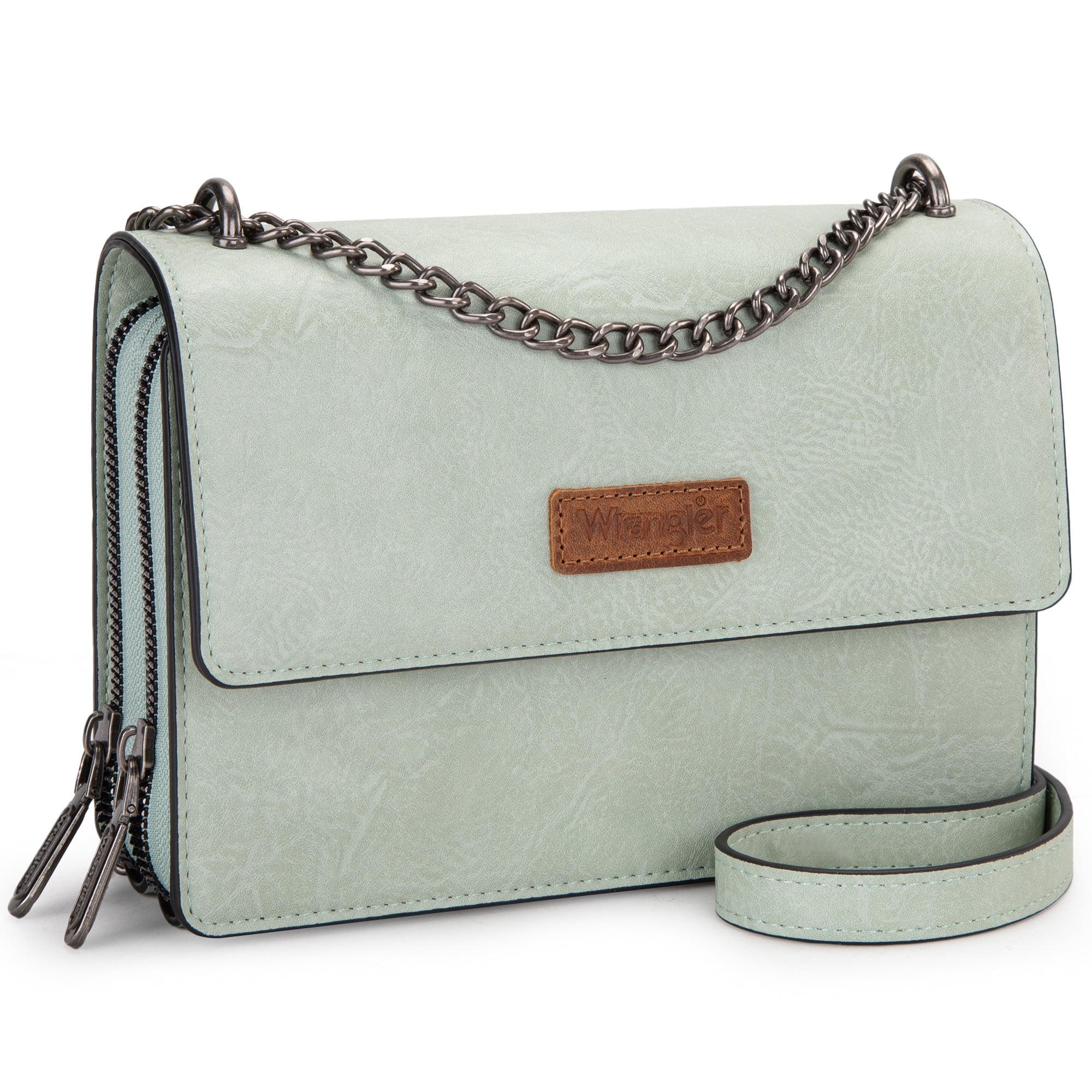Wrangler Flap CrossBody Purse for Women Small Shoulder Bag with Chain ...