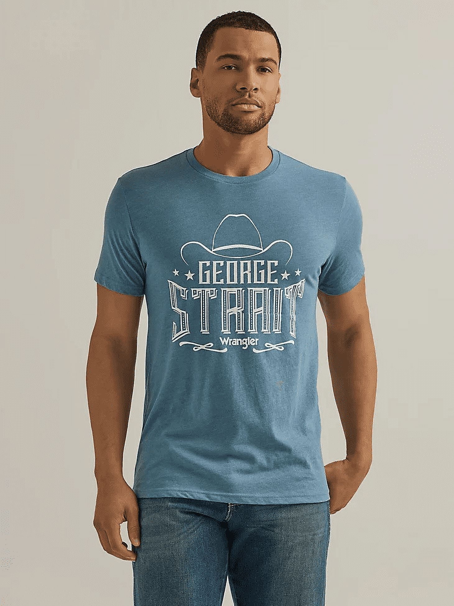 Wrangler George Strait Blue Heather - Mens Tee - 112344151 - Walmart.com