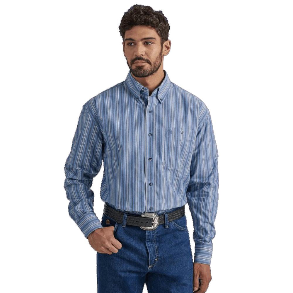 Wrangler George Strait Periwinkle Print - Mens Shirt - 112338098 ...