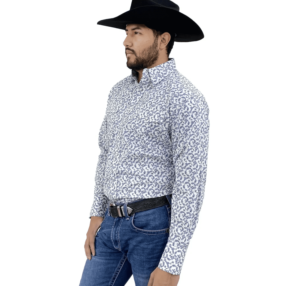 Wrangler George Strait Troubadour Blue - Mens Shirt - 112360001 ...