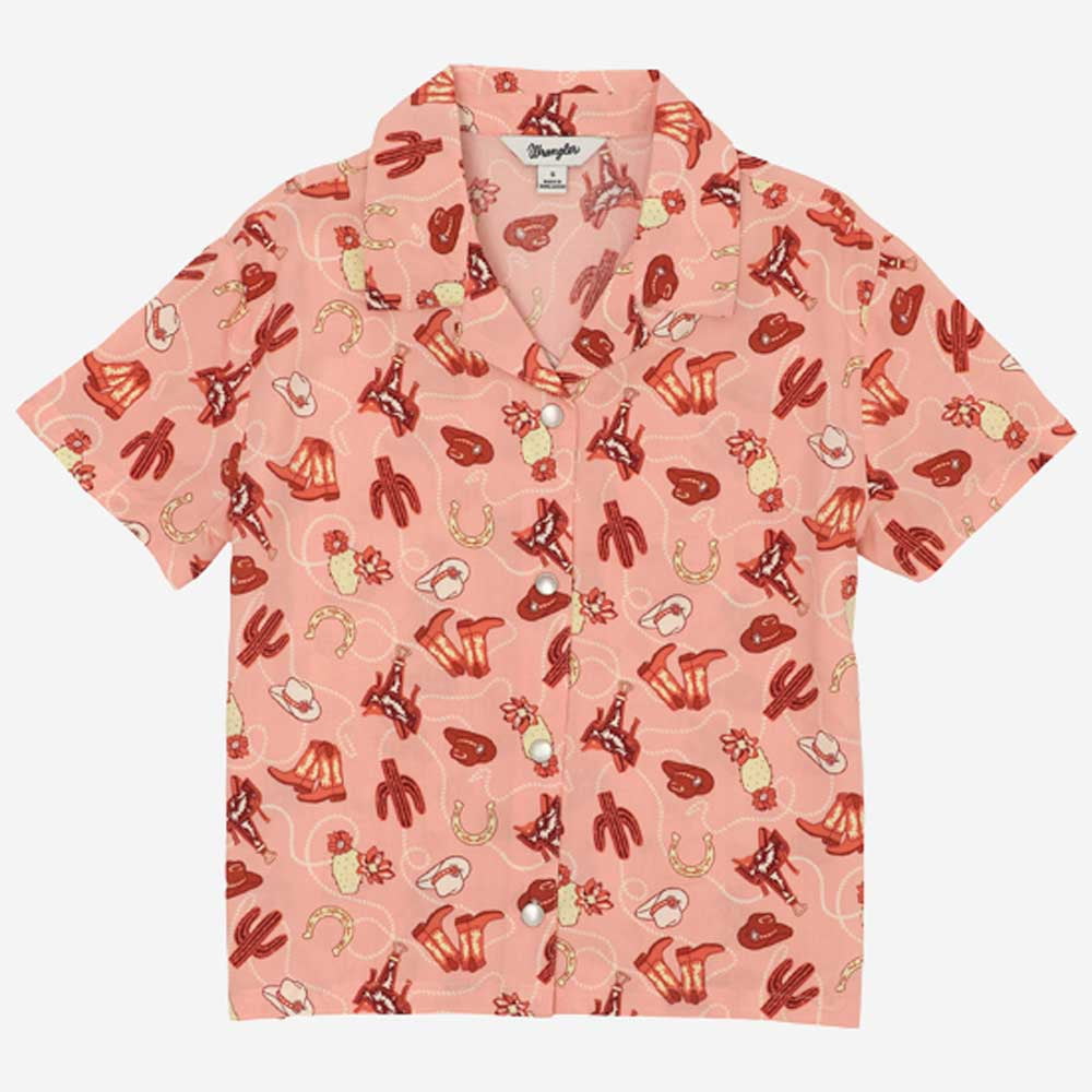 Wrangler Girls' Western Times Top - Walmart.com