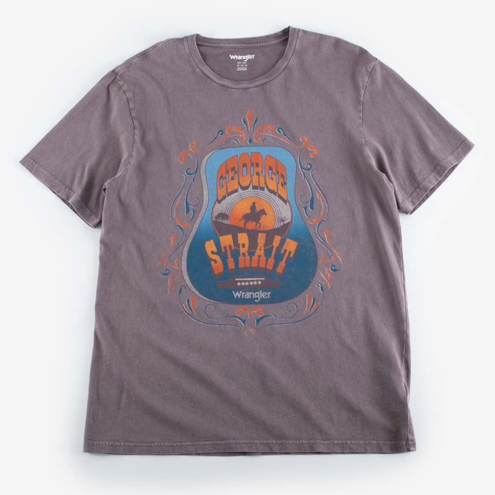 Wrangler Graphic George Strait Tee Grey - Mens Tee - 112361070 ...