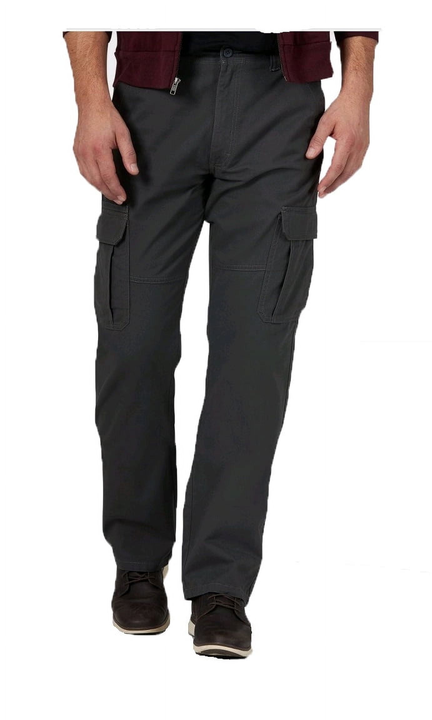 Wrangler Work Stretch Wear - Gray Relaxed Fit Flex Cargo Tech Pants ...