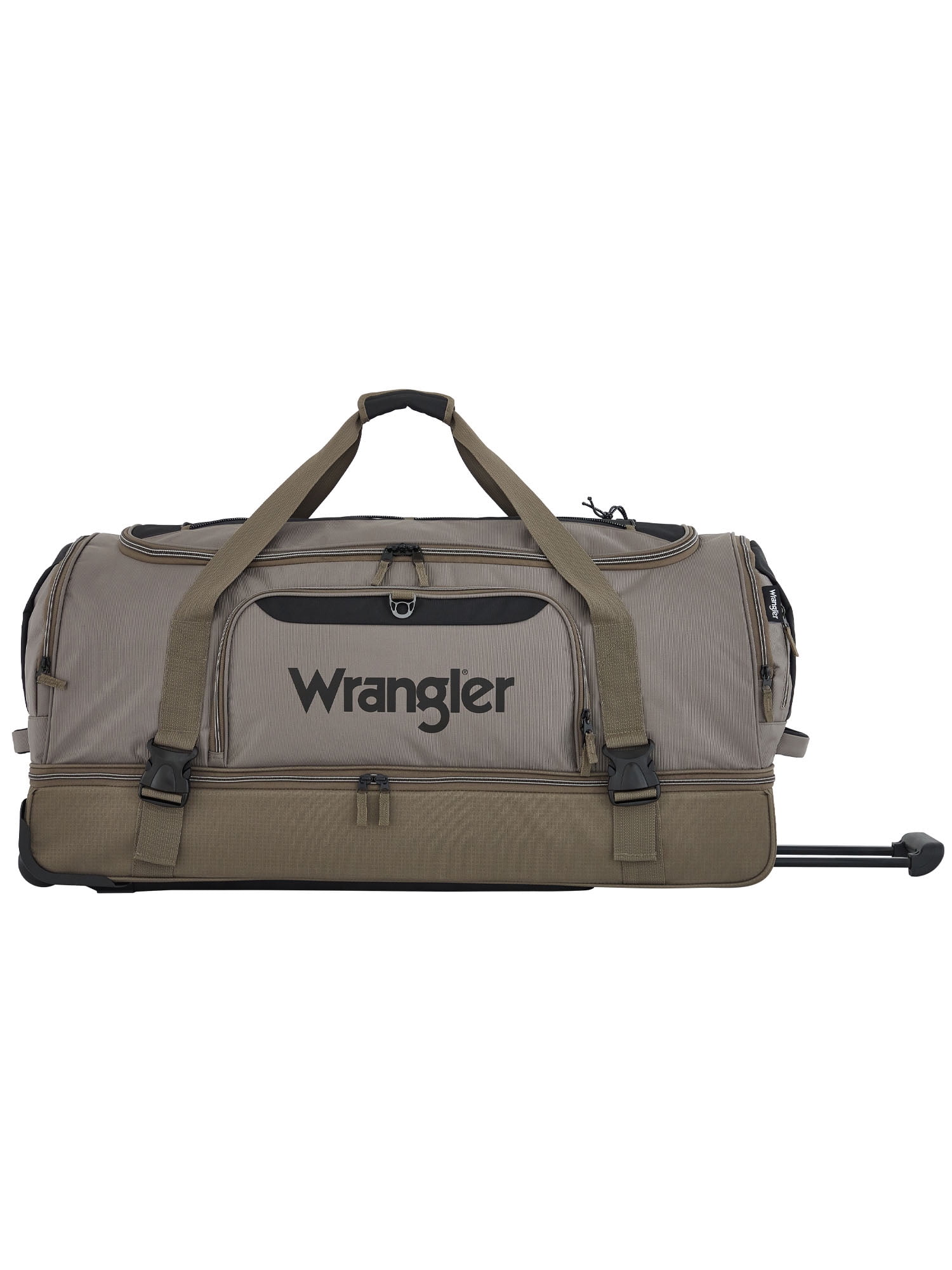 Wrangler Jumbo 36" Drop-Bottom Rolling Duffel with Telescopic Handle ...
