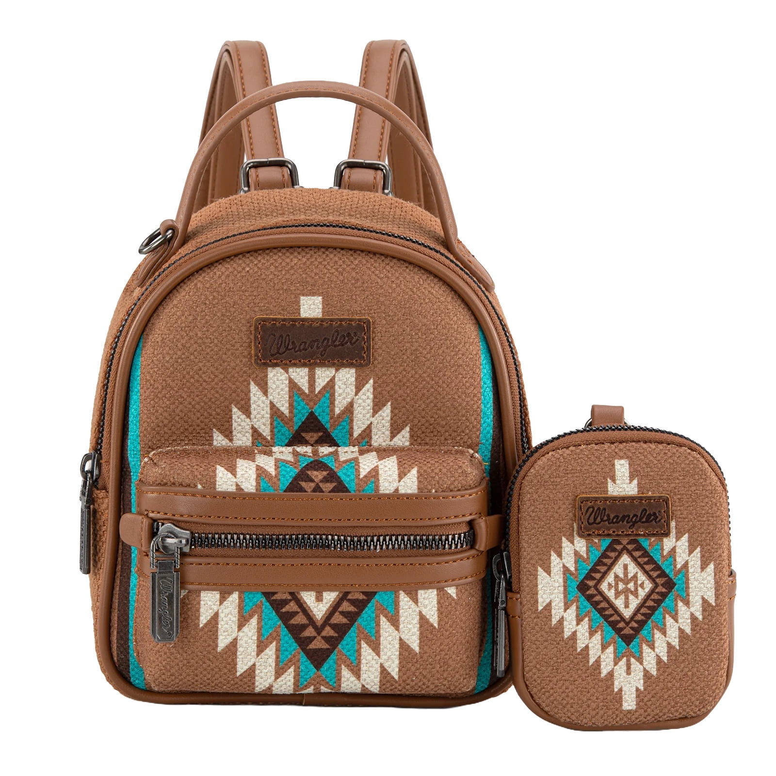 Wrangler Ladies Southwestern Brown Mini Backpack With Coin Purse WG174 ...