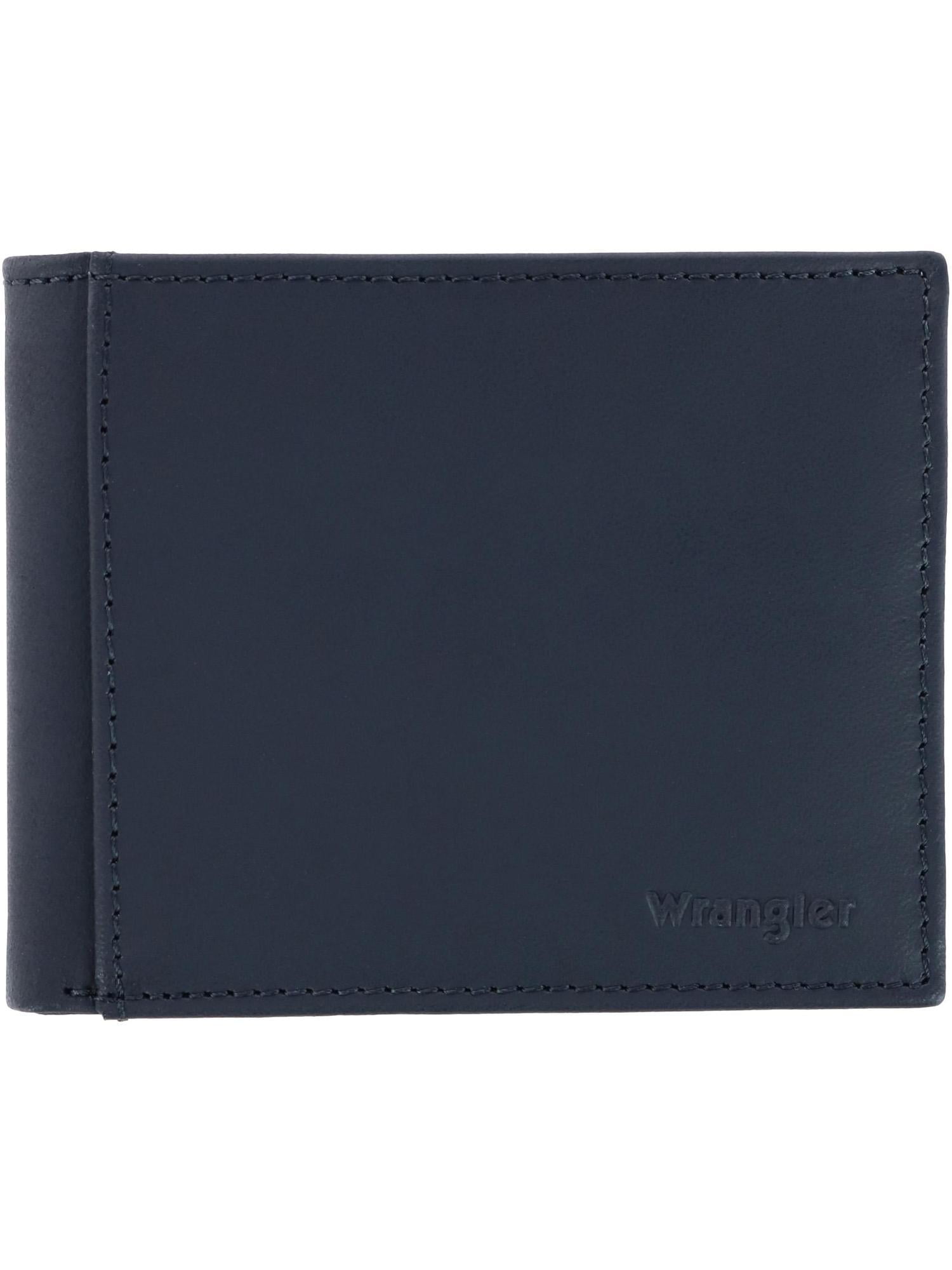 Wrangler Men's Slim Leather Bifold Wallet with Card Slots - Walmart.com
