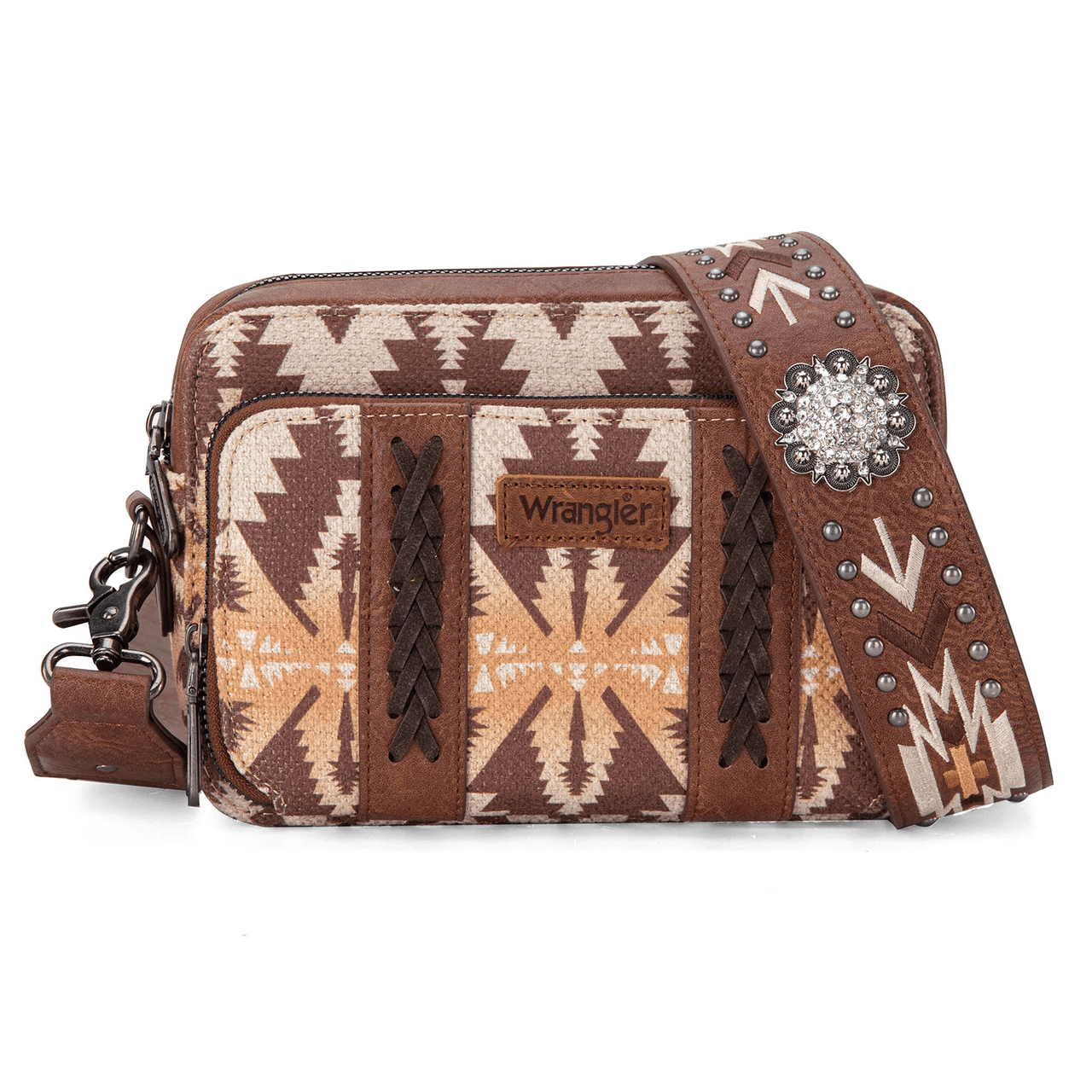 Wrangler Light Coffee Crossbody Aztec - Ladies Purses - Wg2207-3003Lcf ...