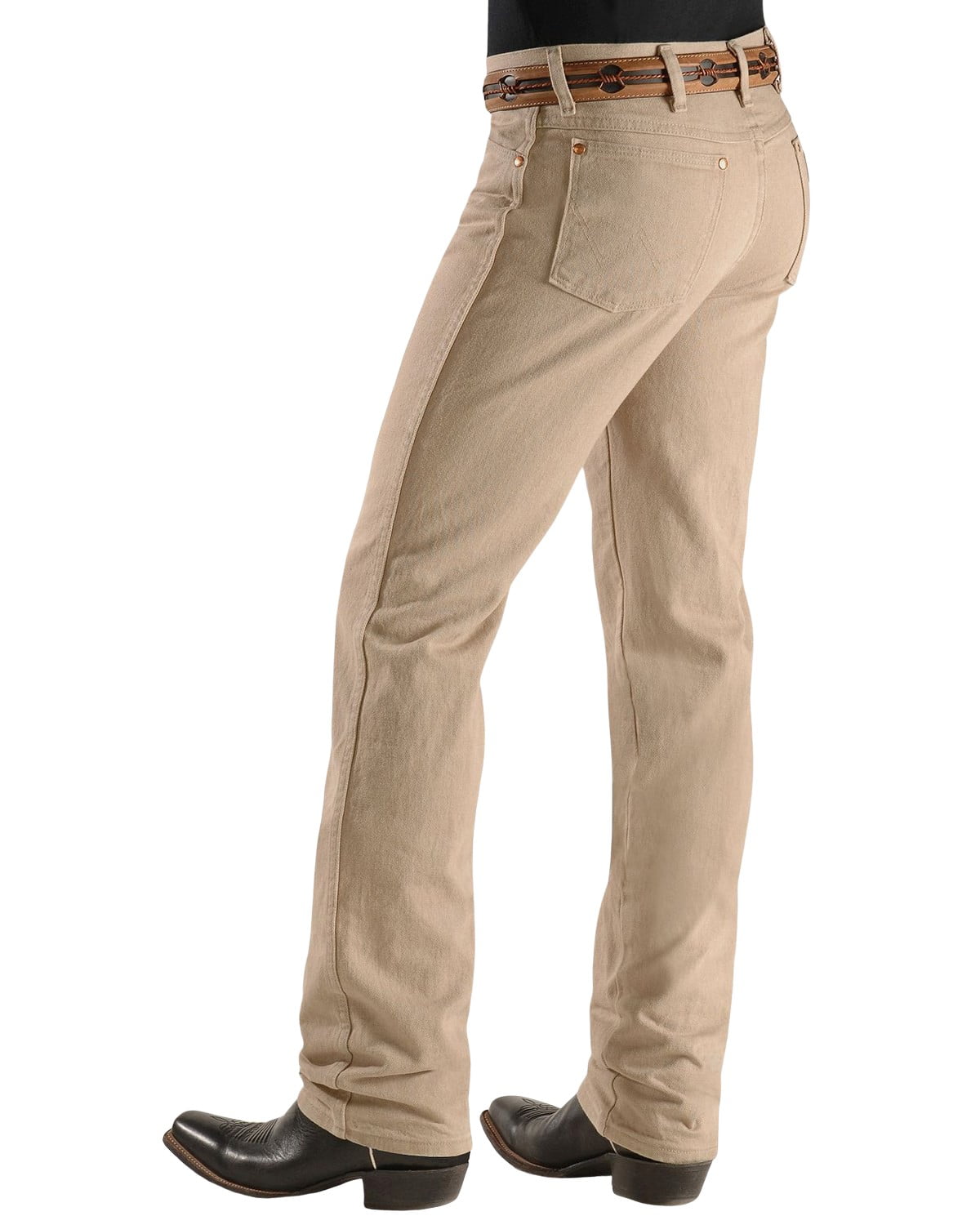 Wrangler Men's 0936 Cowboy Cut Slim Fit Jean 34W x 34L Prewashed Tan ...